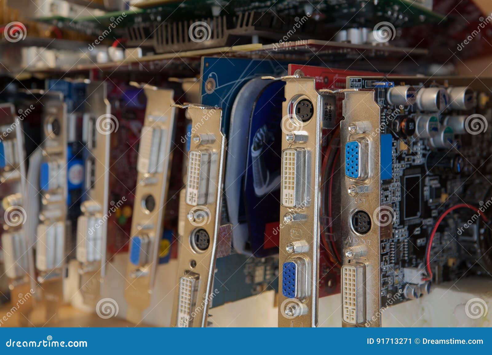 Old Computer Graphics Cards Stock Image - Image of metal, garbage: 91713271