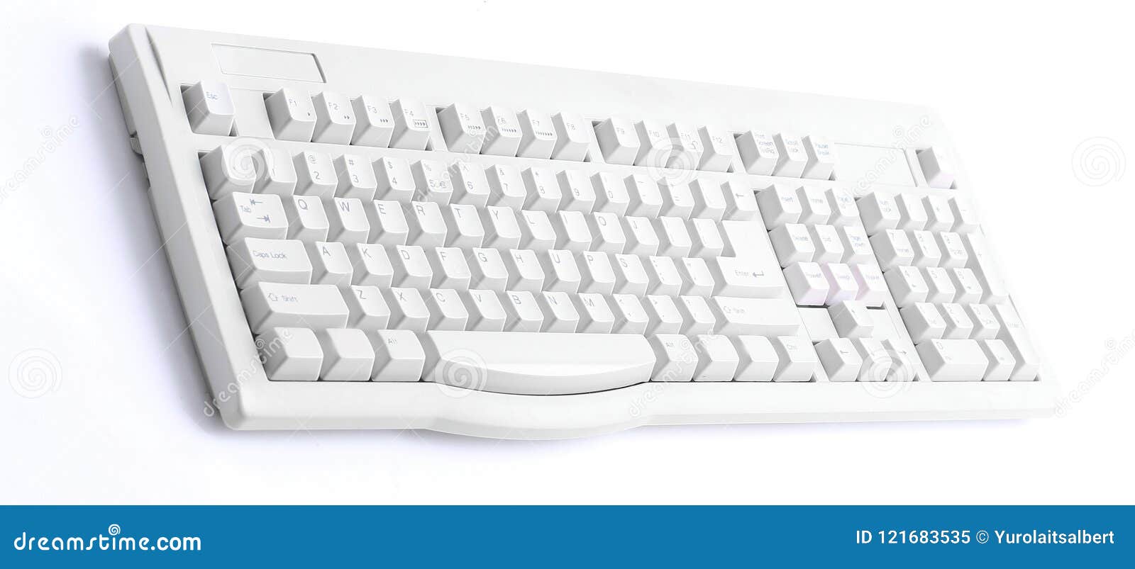 Old Computer Keyboard on a White Background. Stock Image - Image of ...