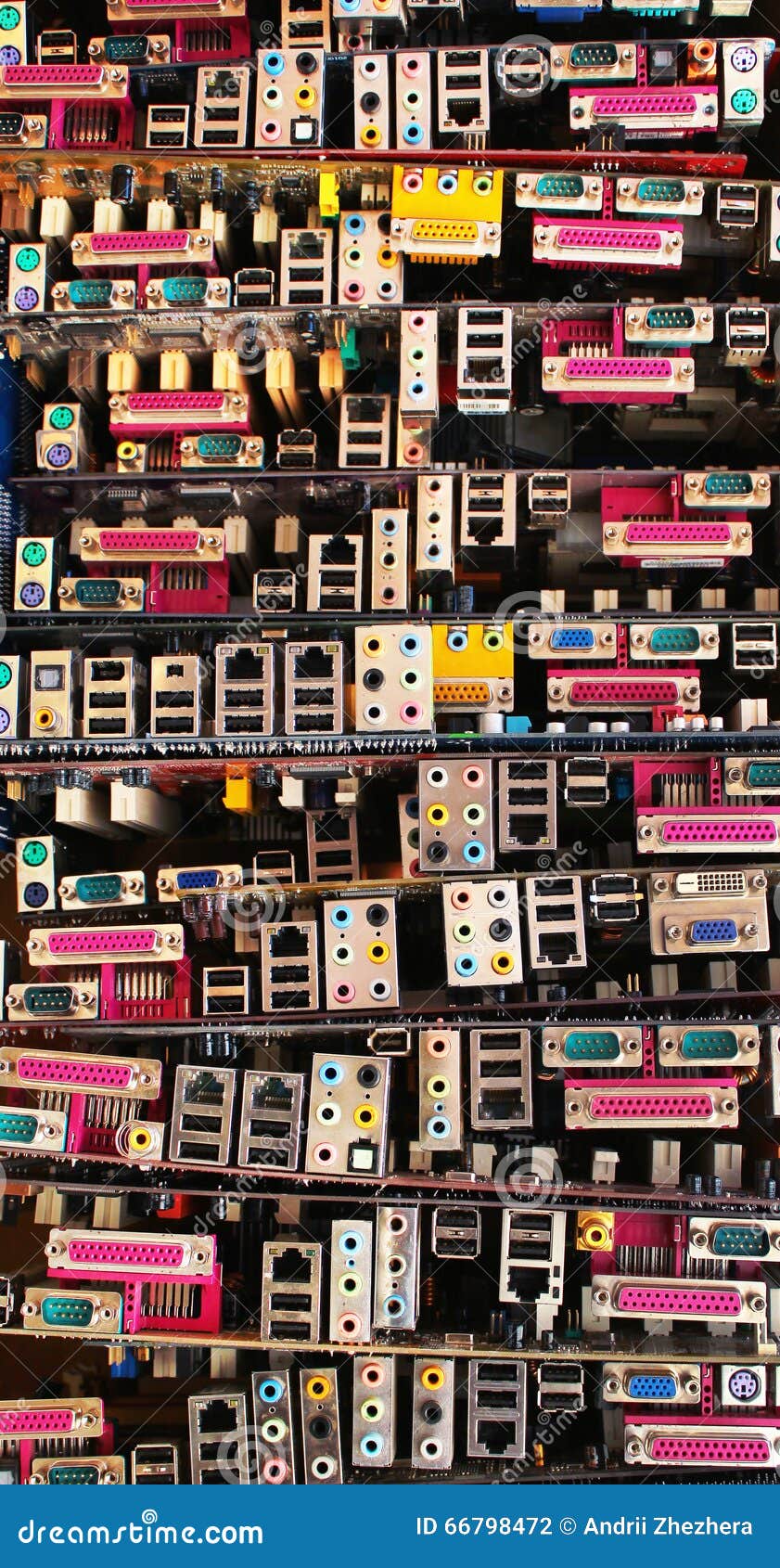 Old Computer Motherboards. Piles of Obsolete Hardware and Electronic ...