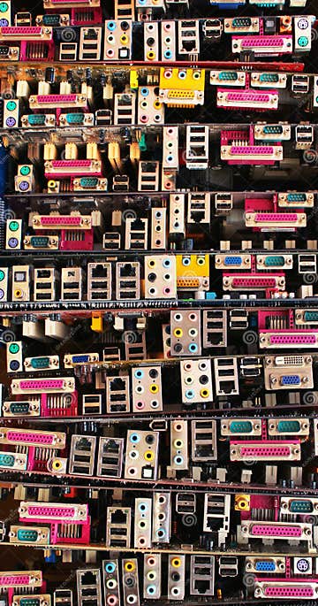 Old Computer Motherboards. Piles of Obsolete Hardware and Electronic ...