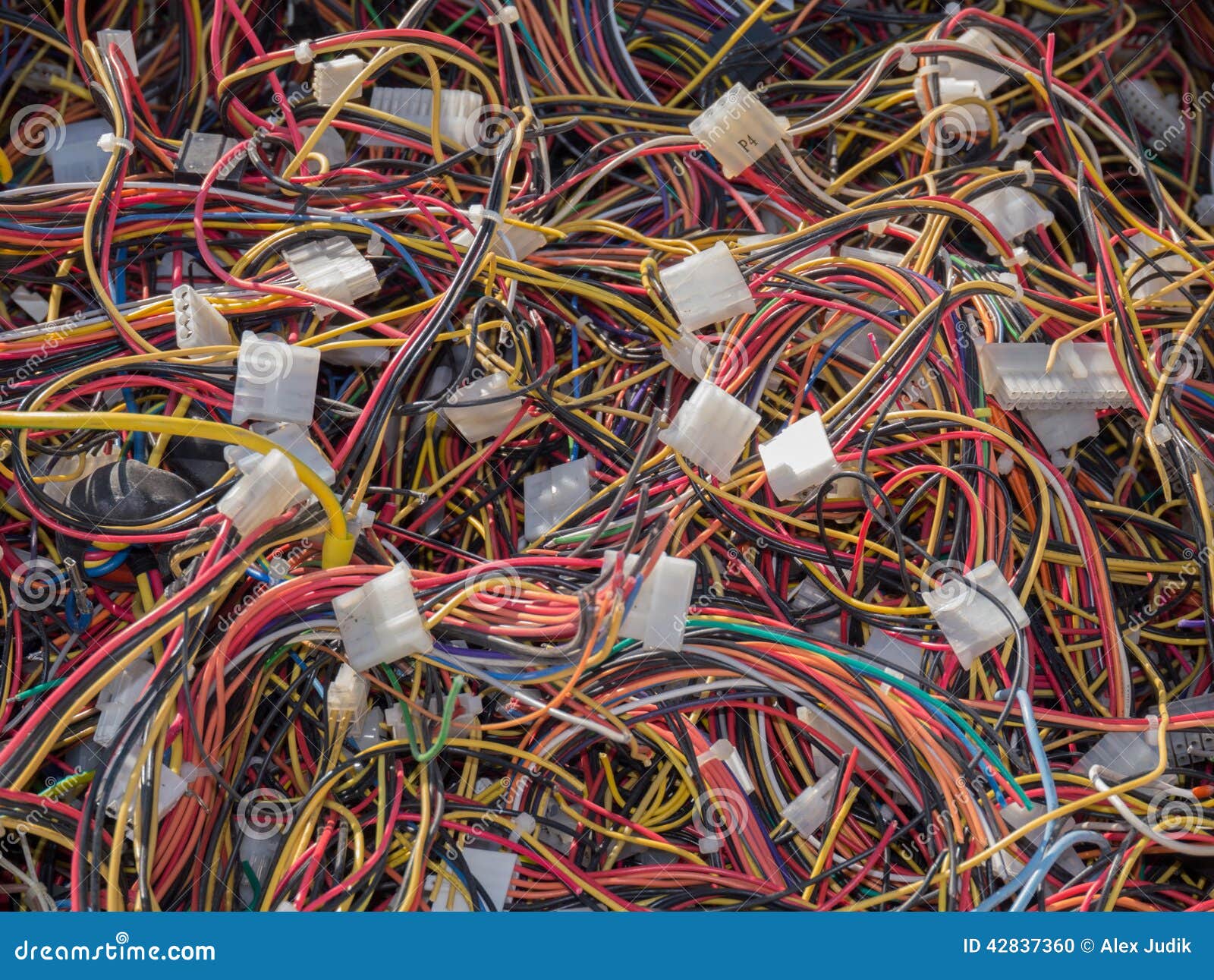 Old Computer Parts, Cables Close Up Stock Photo - Image of equipment ...
