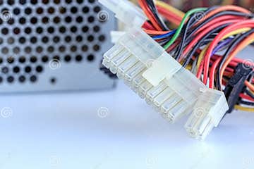 Old Computer Power Supply Cable Connector Stock Photo - Image of cord ...