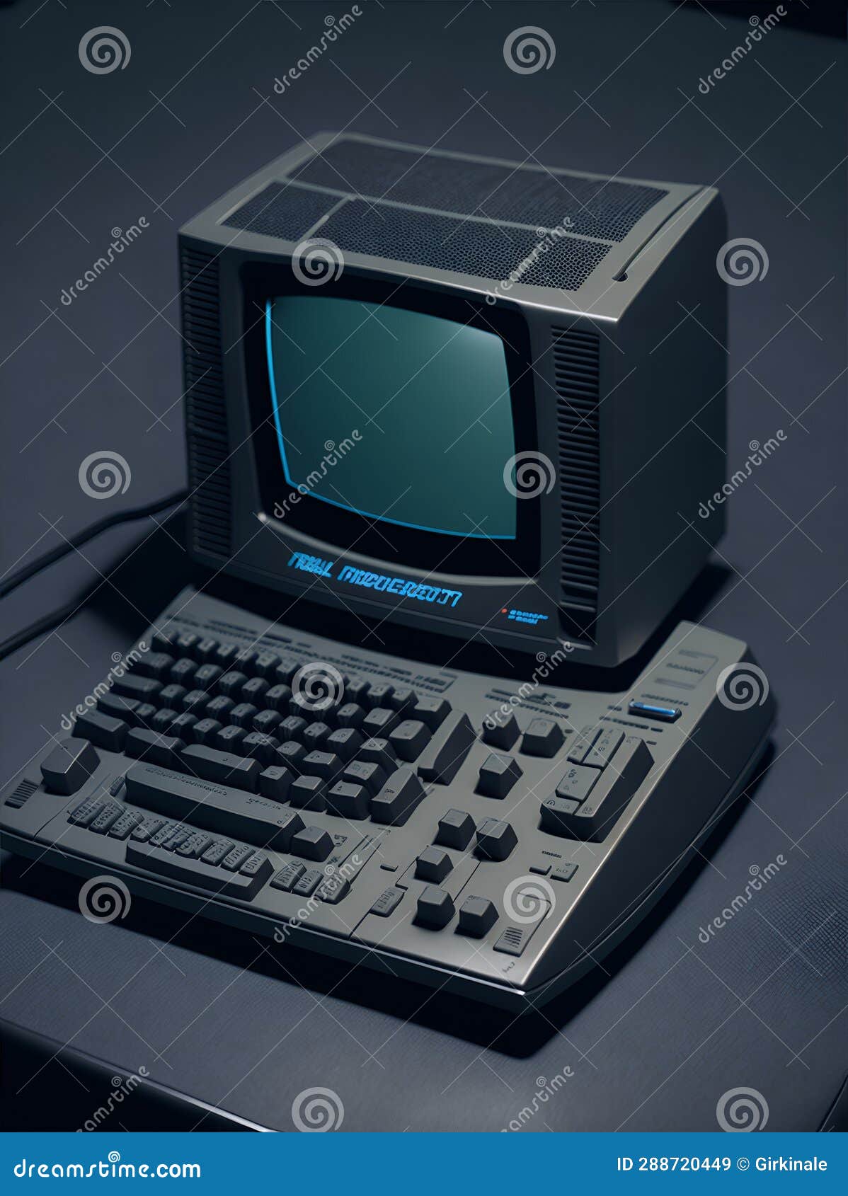 Old Computer from the 80s is Part of a Vintage Tech Workshop. Stock ...