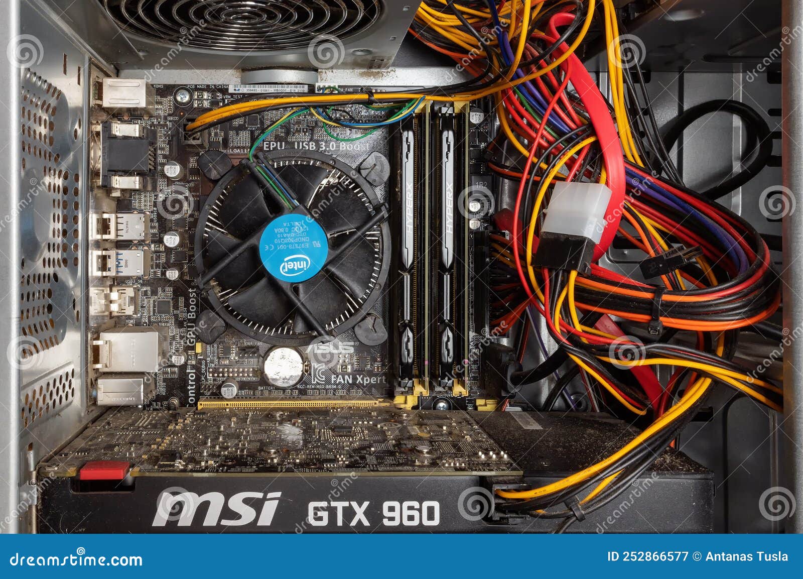 Old Computer System Equipment with Dust Inside Editorial Photography ...