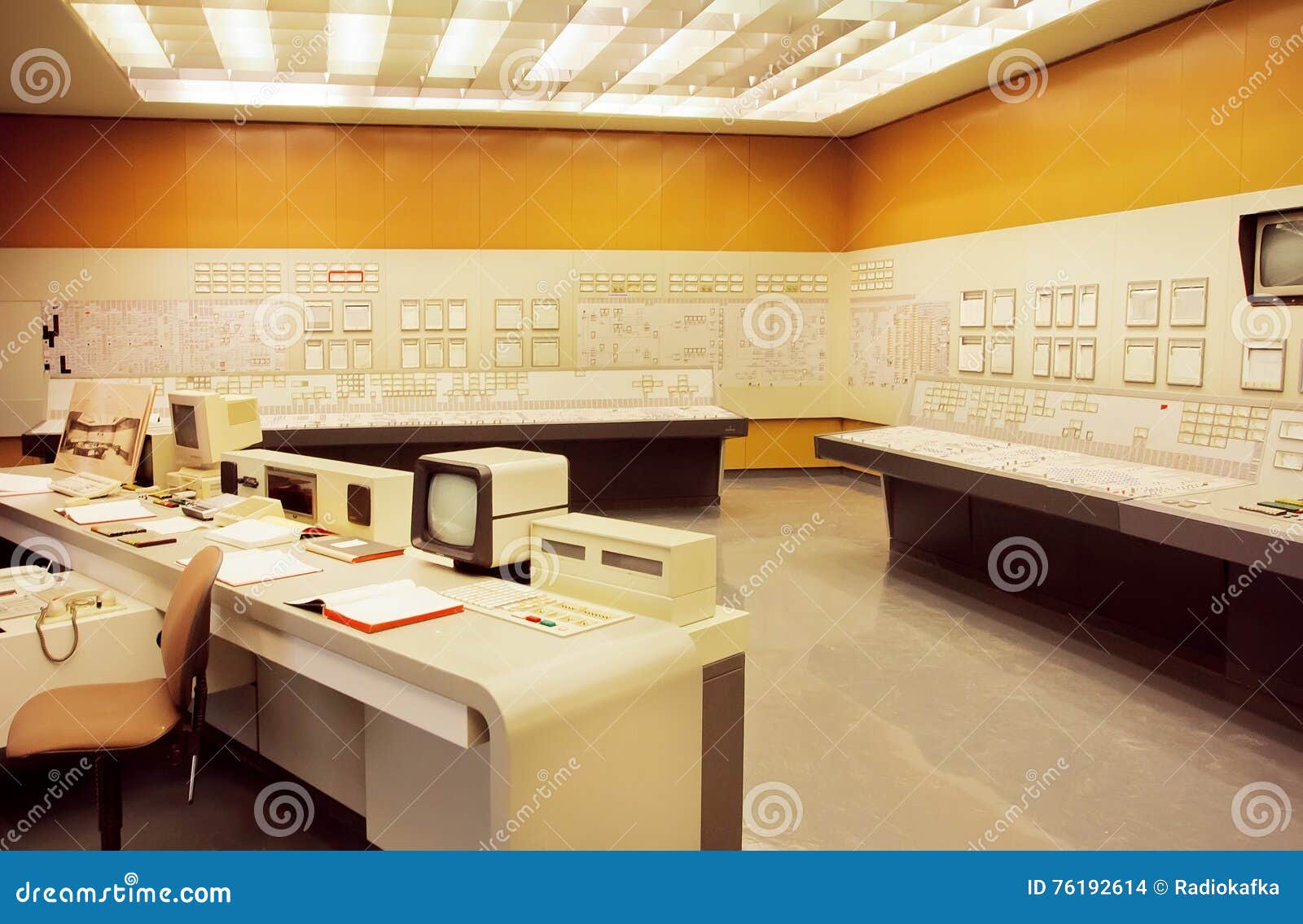 Old Computer System Inside the Control Panel of the Zwentendorf Nuclear ...