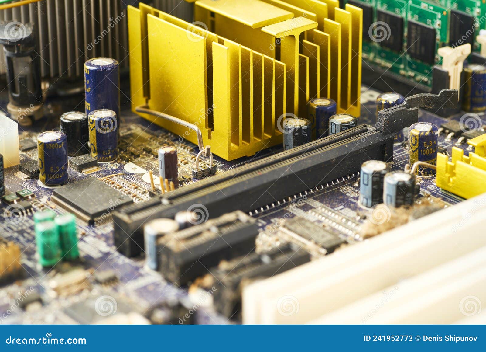 Old Computer System Unit with Spiderweb and Dust Inside Stock Image ...