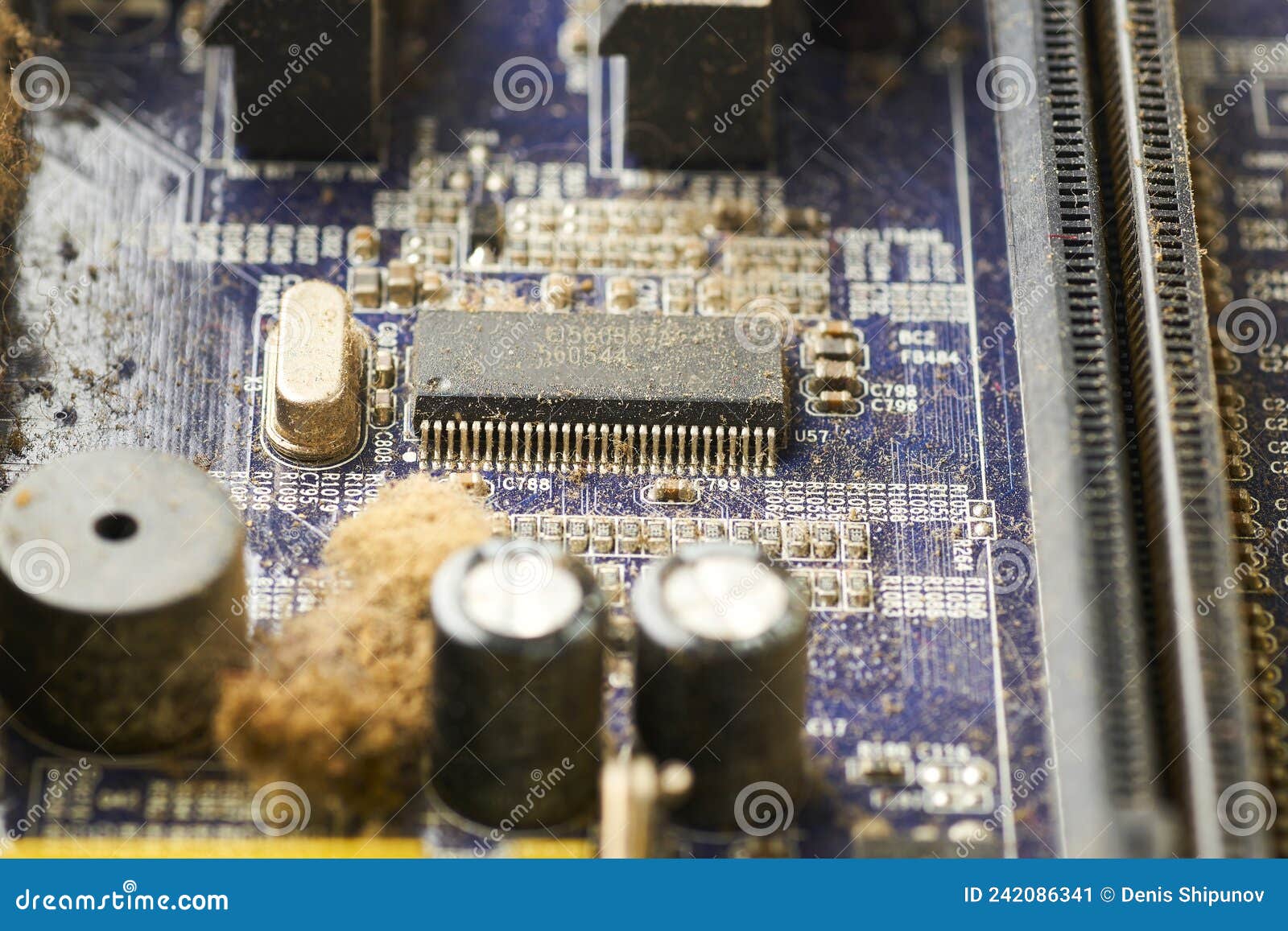 Old Computer System Unit with Spiderweb and Dust Inside Stock Image ...