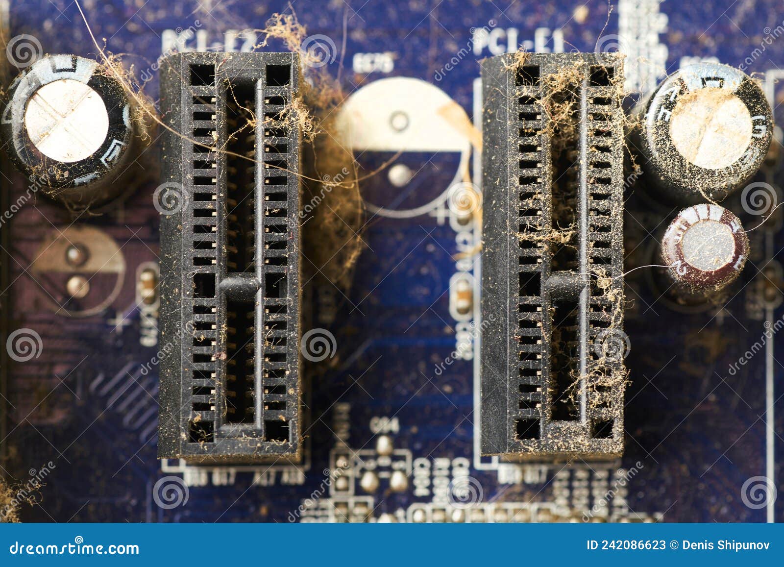 Old Computer System Unit with Spiderweb and Dust Inside Stock Image ...