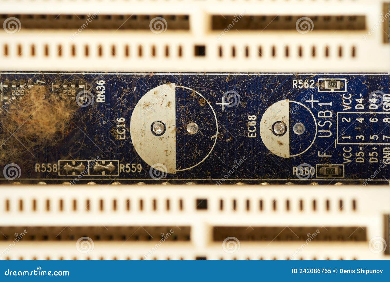 Old Computer System Unit with Spiderweb and Dust Inside Stock Image ...