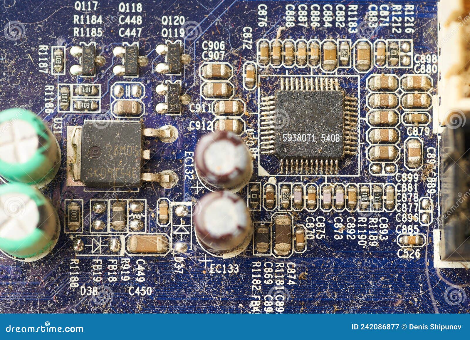 Old Computer System Unit with Spiderweb and Dust Inside Stock Image ...