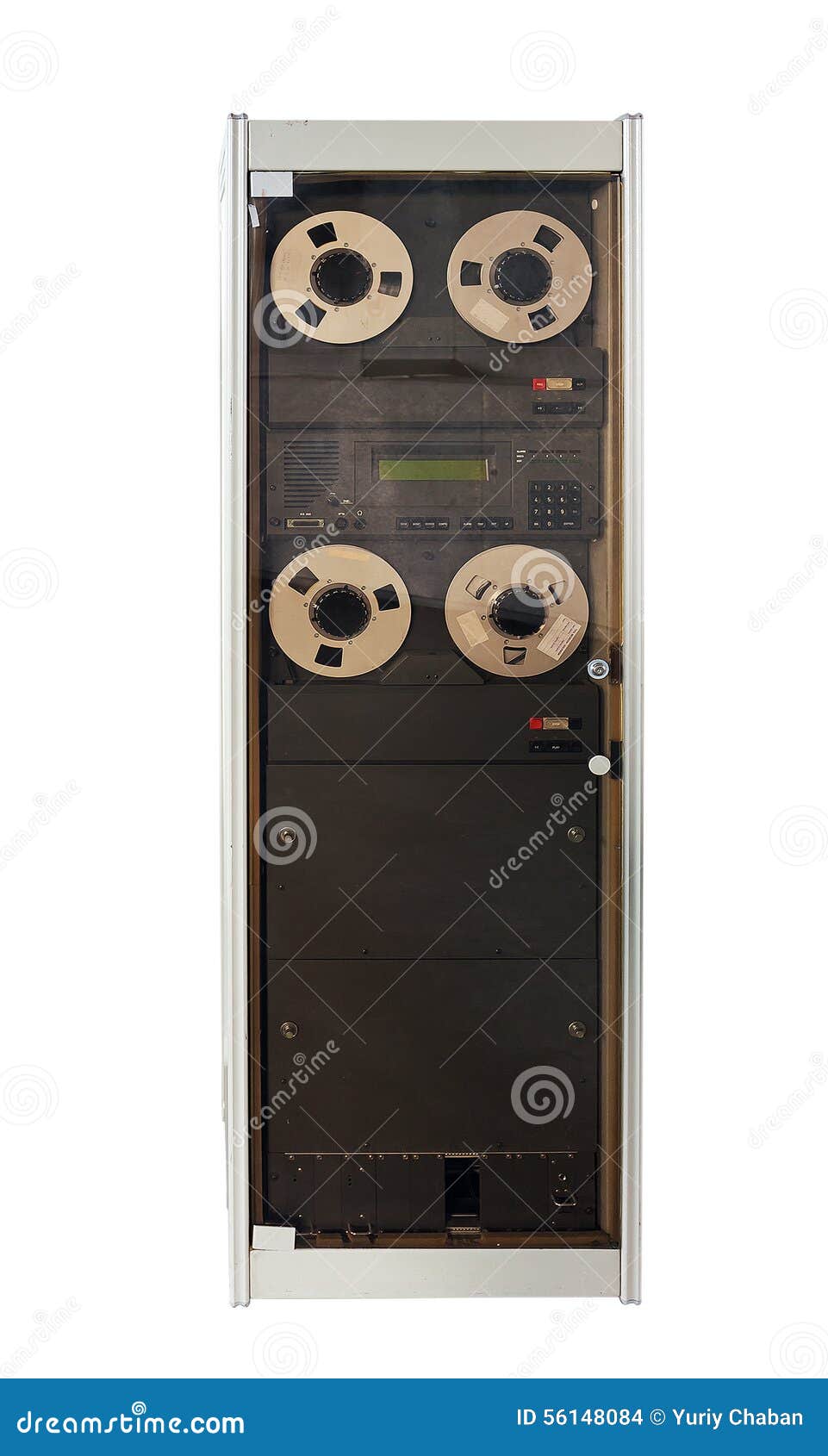 Old Computer with Tape Memory Stock Photo - Image of floppy, 1970s ...