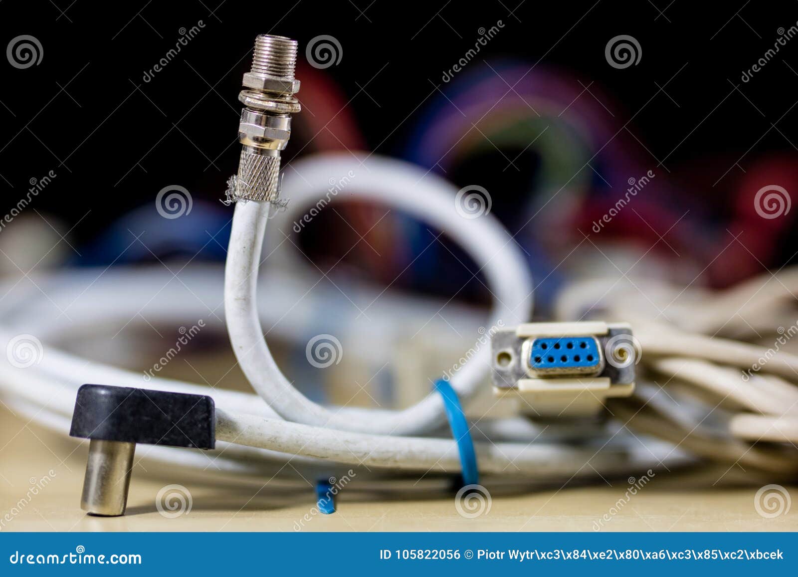 Old Computer Wires. Cables Lpt, Com1 and Com2 for Desktop and La Stock ...