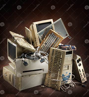 Old computers stock photo. Image of equipment, monitor - 8534724