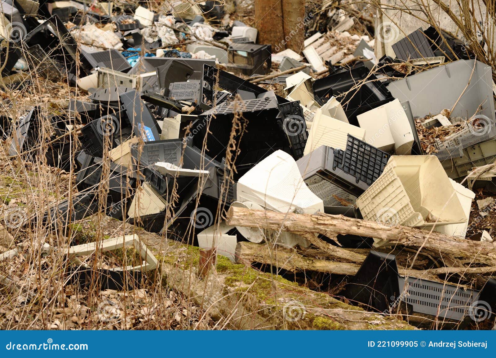Old Computers and Monitors Abandoned in the Suburbs Editorial Image ...