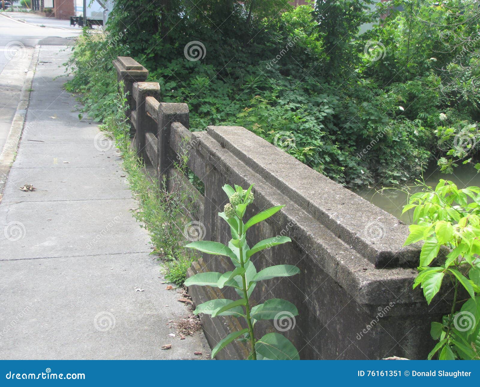 Old Concrete Bridge Railing Stock Image - Image of sidewalks ...