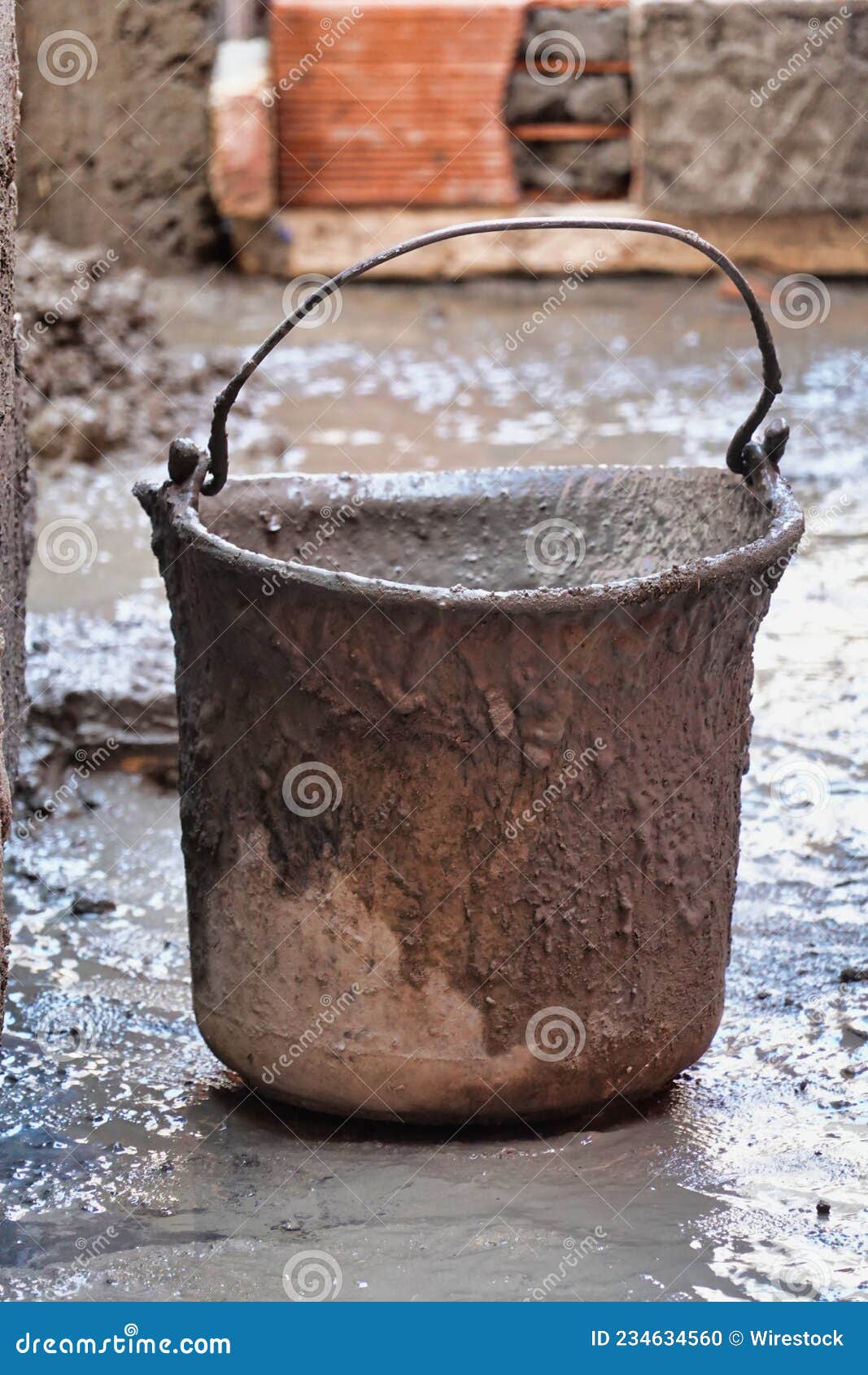 Old Concrete Bucket in an Industrial Area Stock Photo - Image of work ...
