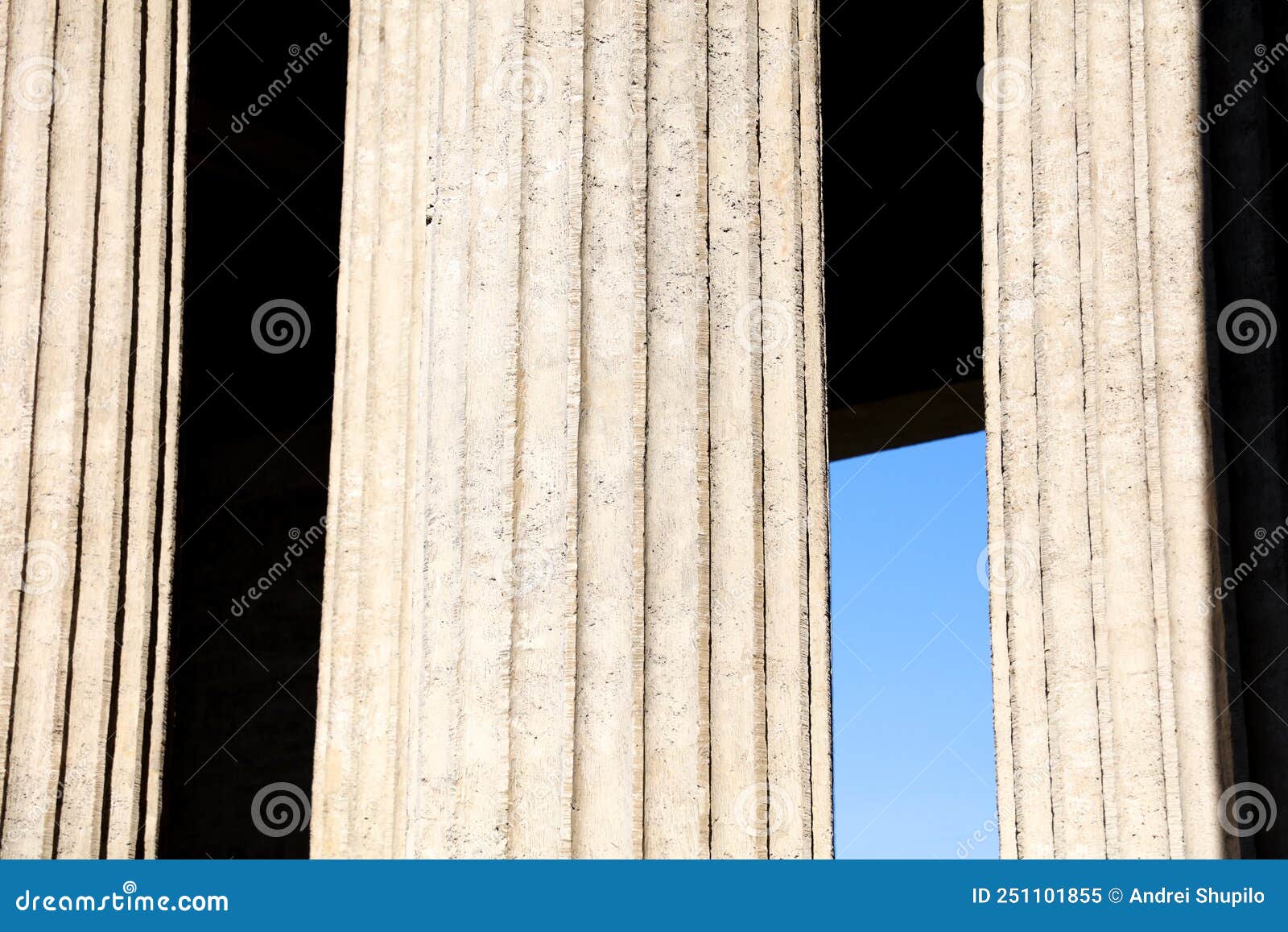 Old Concrete Column of the Building As a Background. Stock Image ...