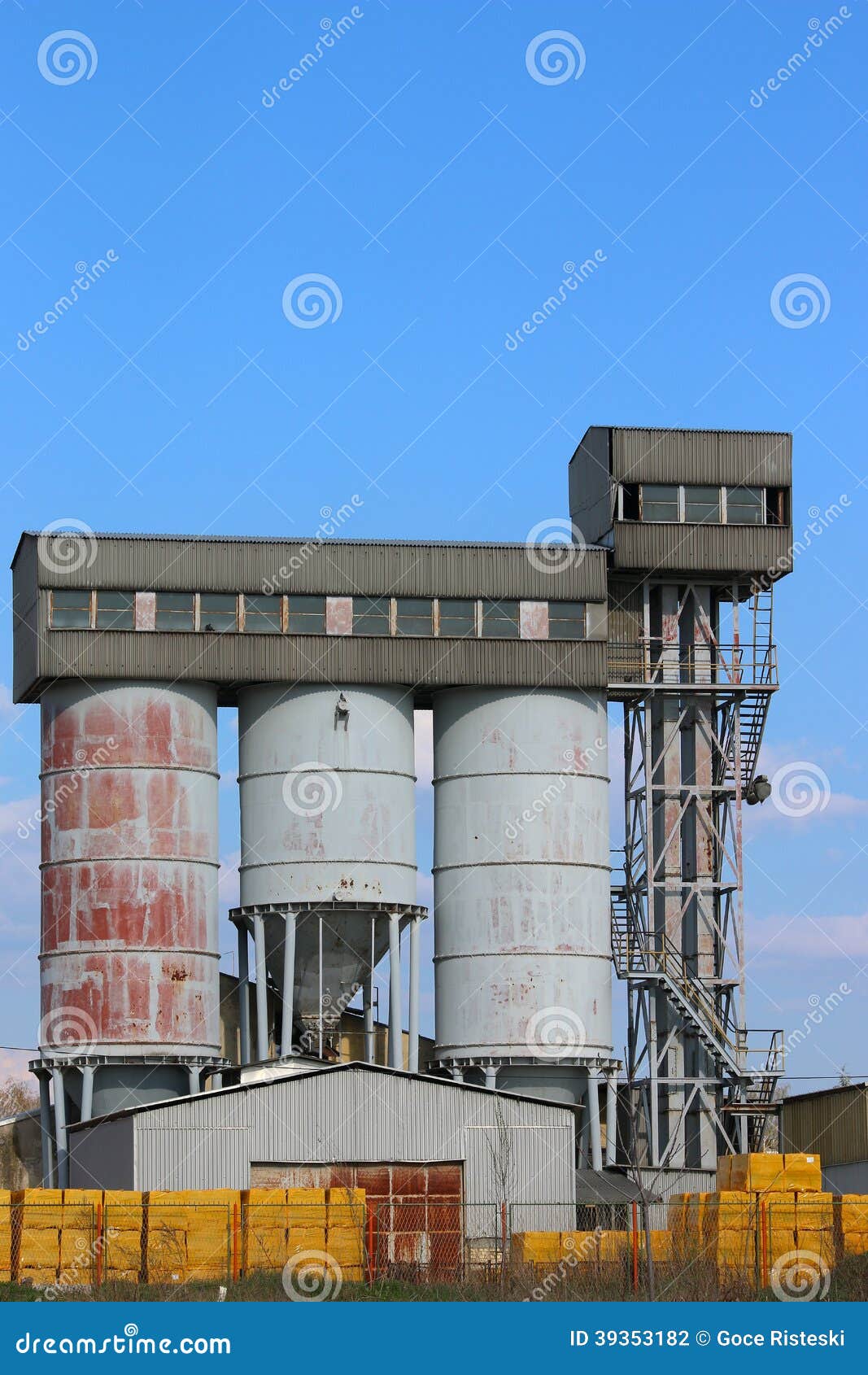 Old concrete factory stock photo. Image of tower, concrete - 39353182