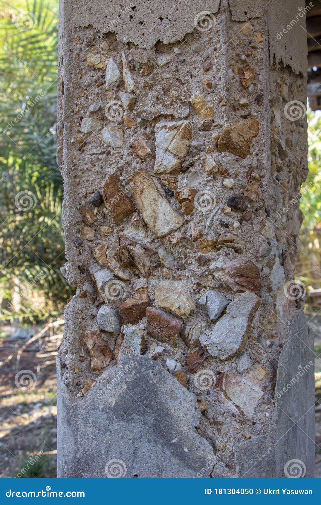 Old concrete post stock photo. Image of peel, pattern - 181304050