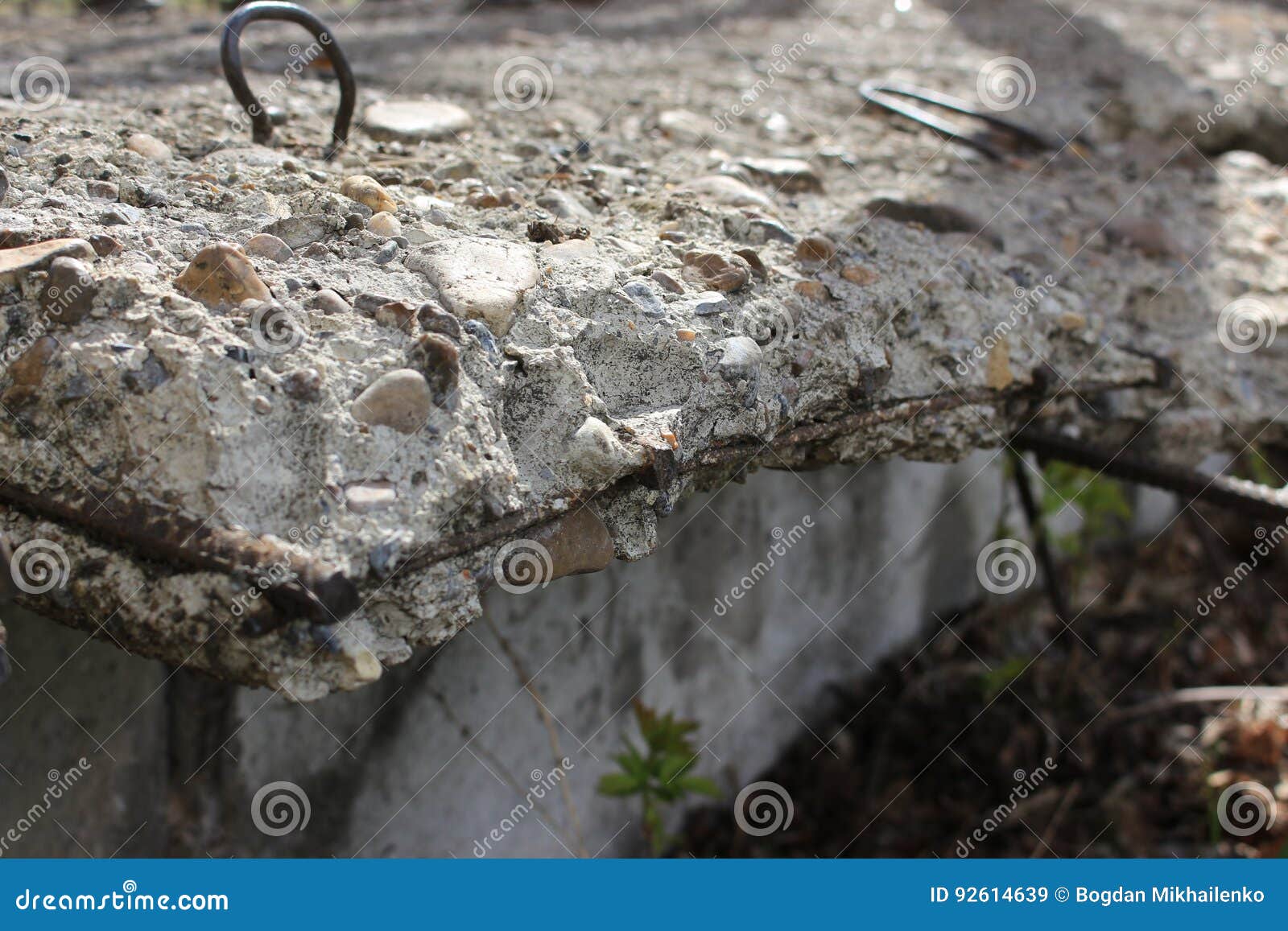Old concrete slab stock image. Image of rebar, architecture - 92614639