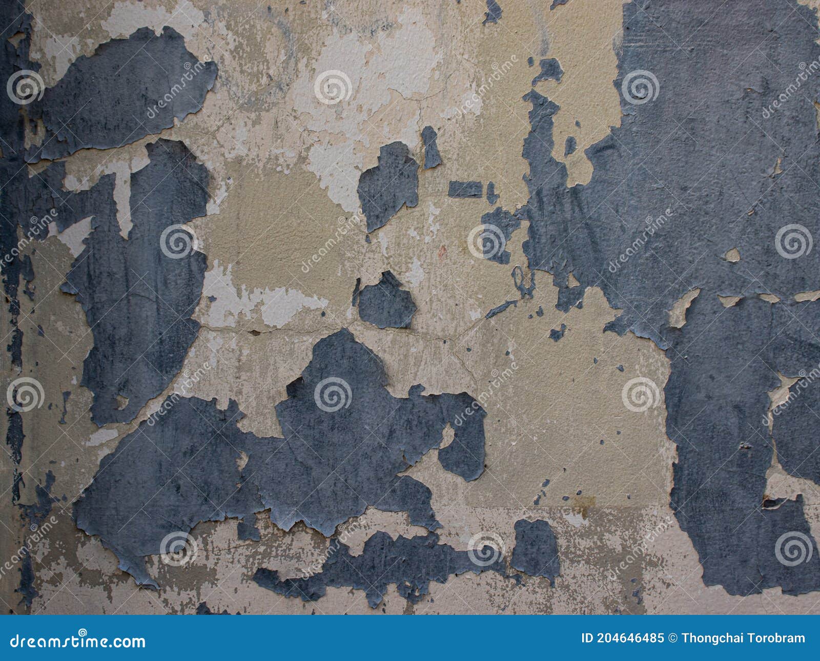 An Old Concrete Wall with a Discolored Paint. Stock Image - Image of ...