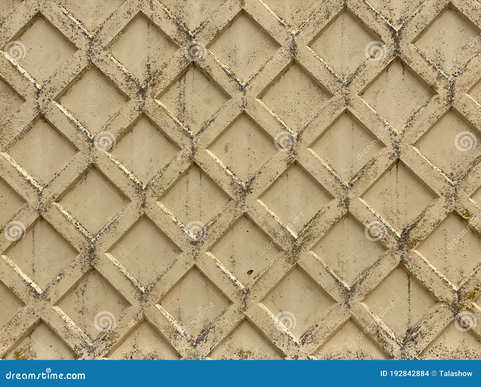 Old Concrete Wall with Embossed Diamond Pattern Stock Photo - Image of ...