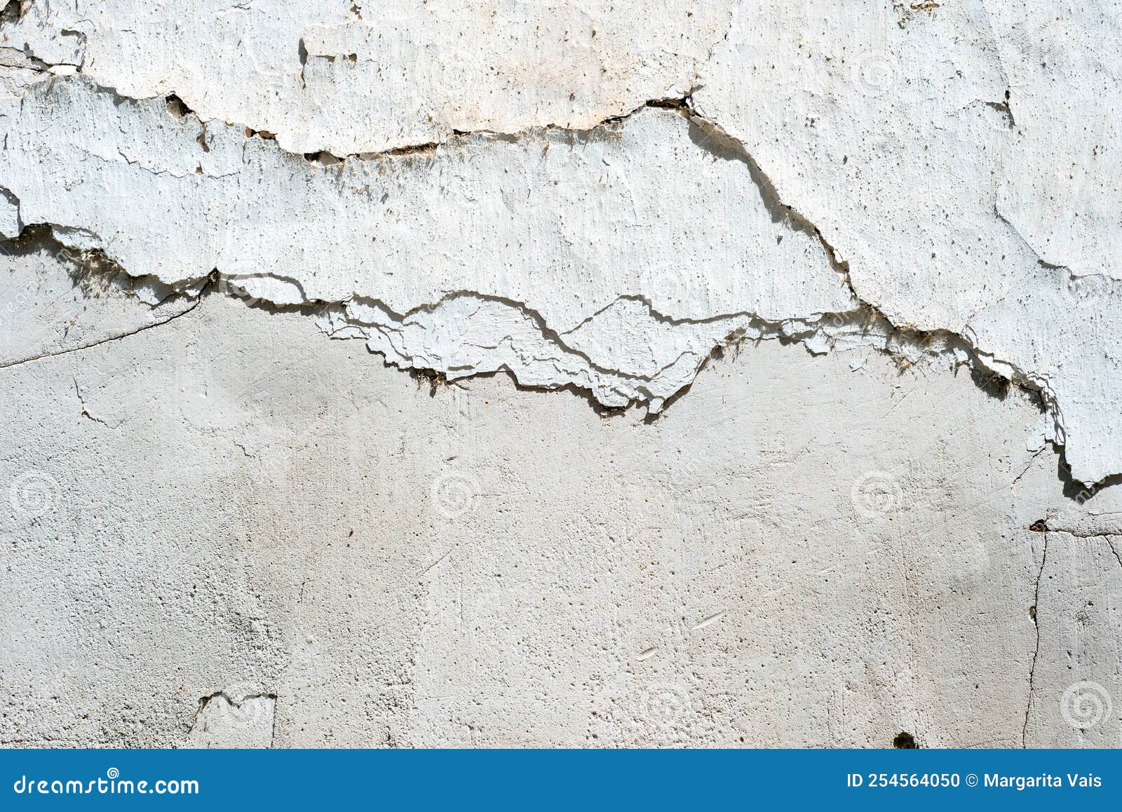 Concrete Wall Painted White with Cracks on it Stock Photo - Image of ...