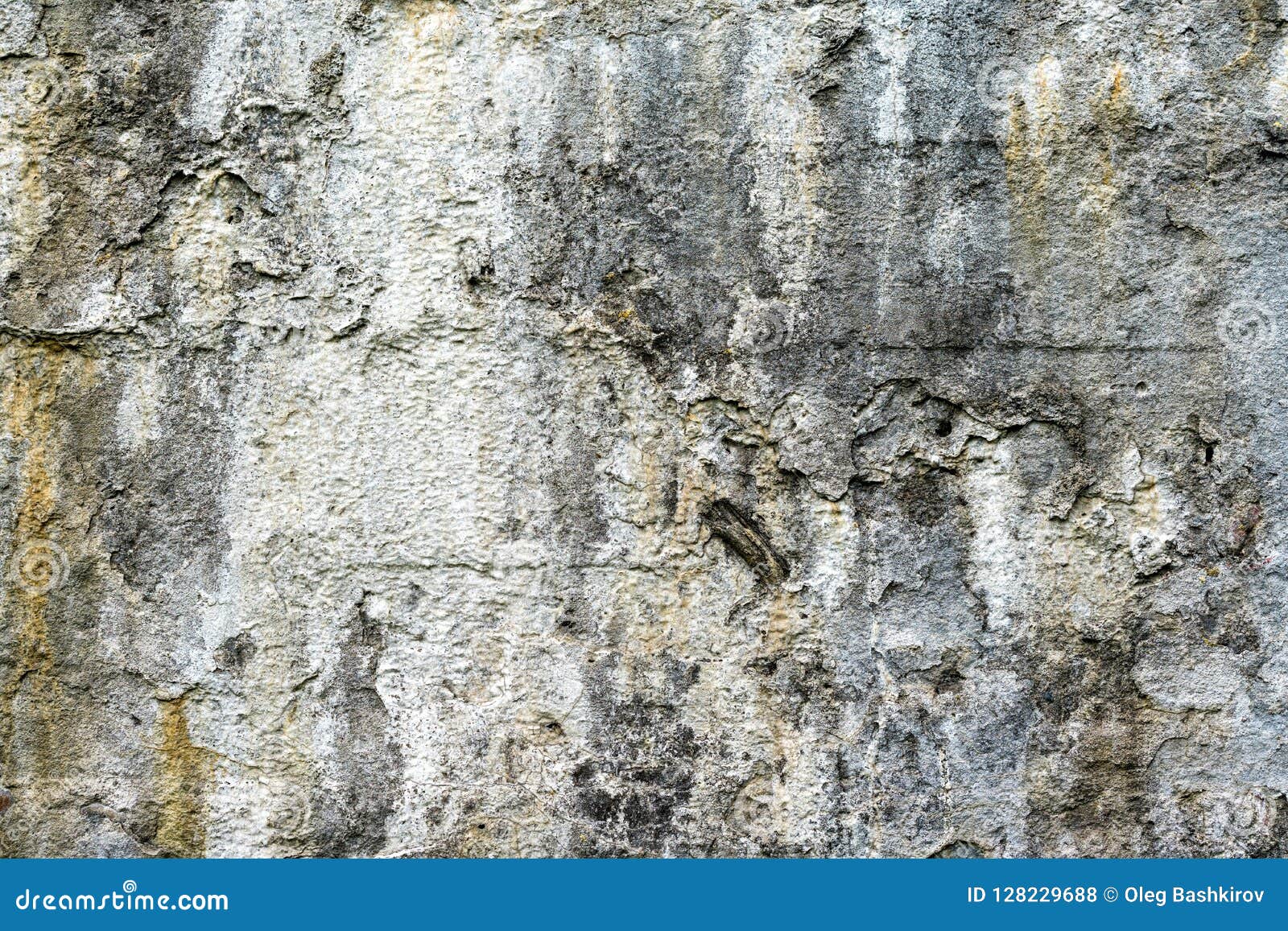 Old Concrete Wall with Traces of Destruction and Mold. Stock Photo ...