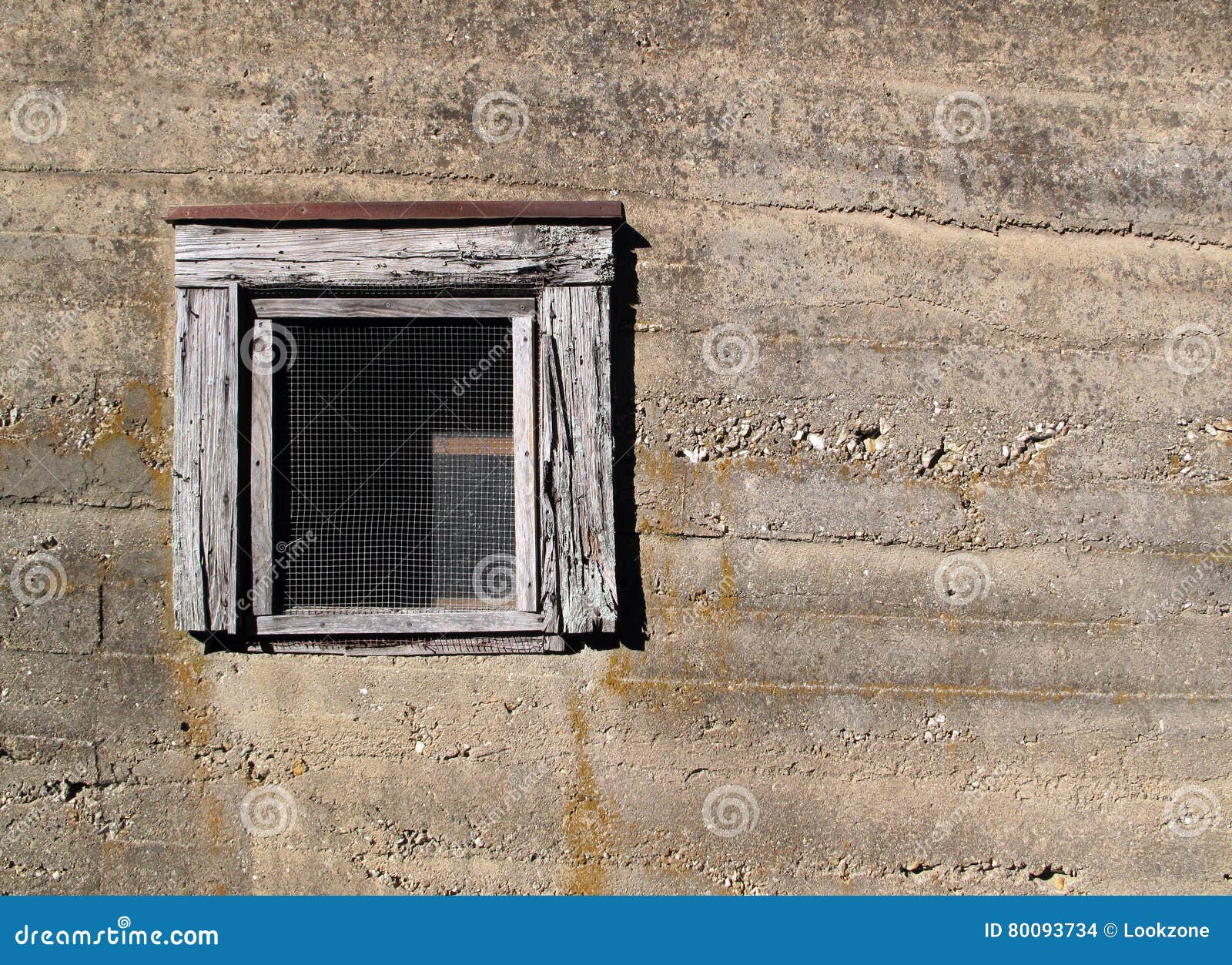 Old Concrete Wall with Window. Stock Photo - Image of basic, abandoned ...