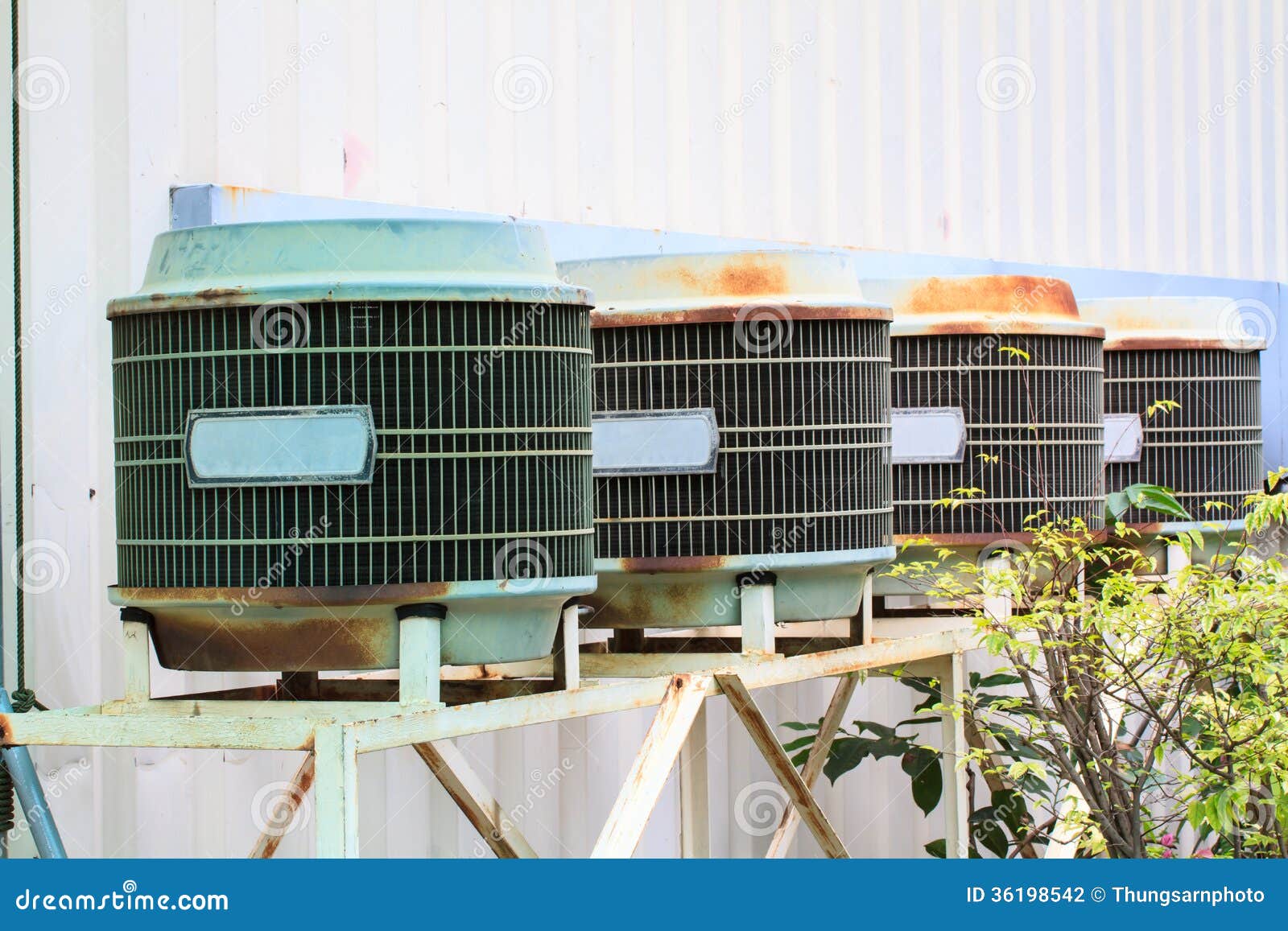 Old condensing unit stock photo. Image of electricity - 36198542