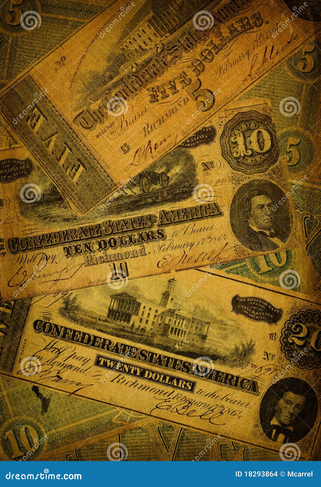 Old Confederate Money Background Stock Photo - Image of paper ...