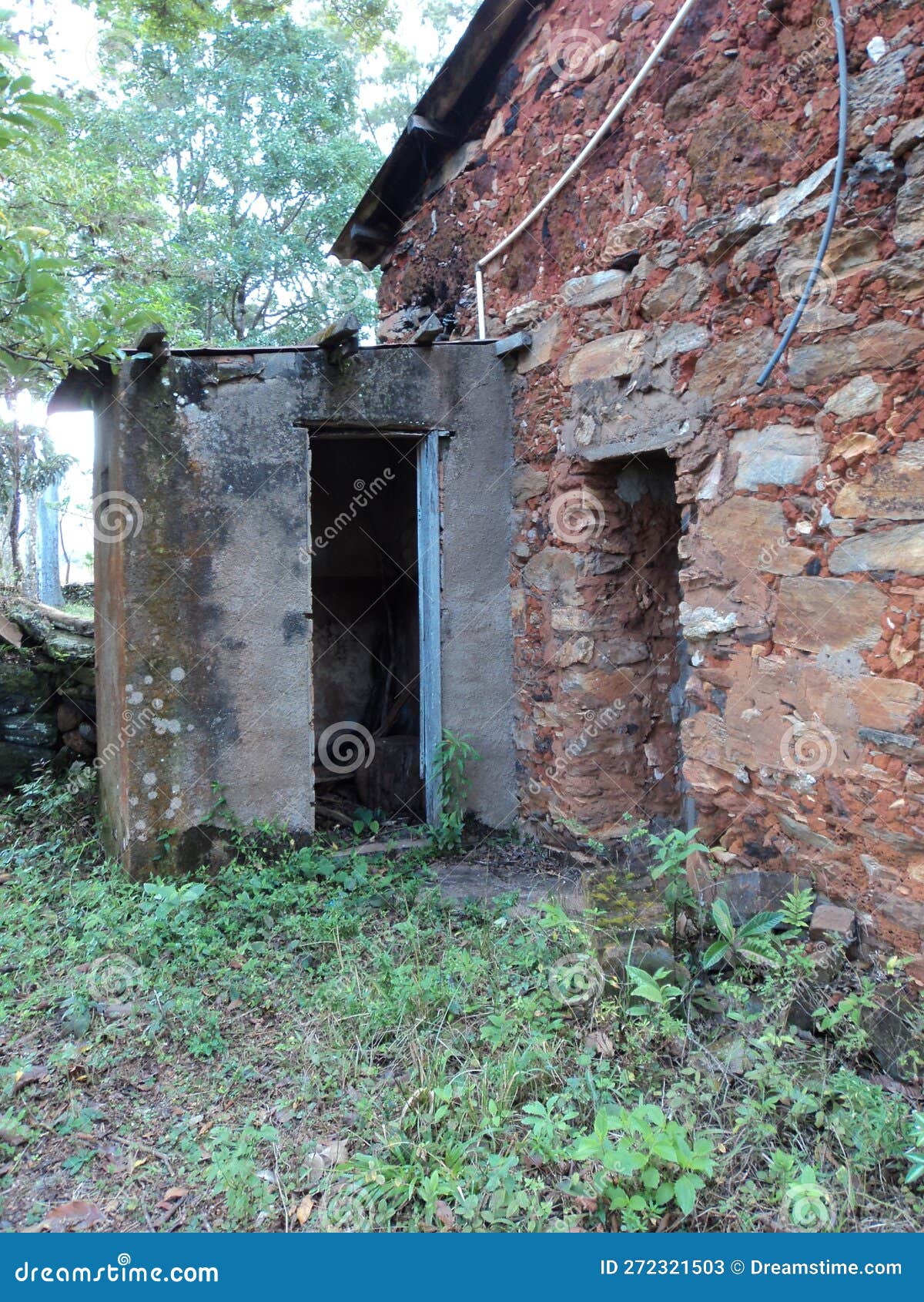 Old Construction of an Old House from the Colonial Time Stock Image ...