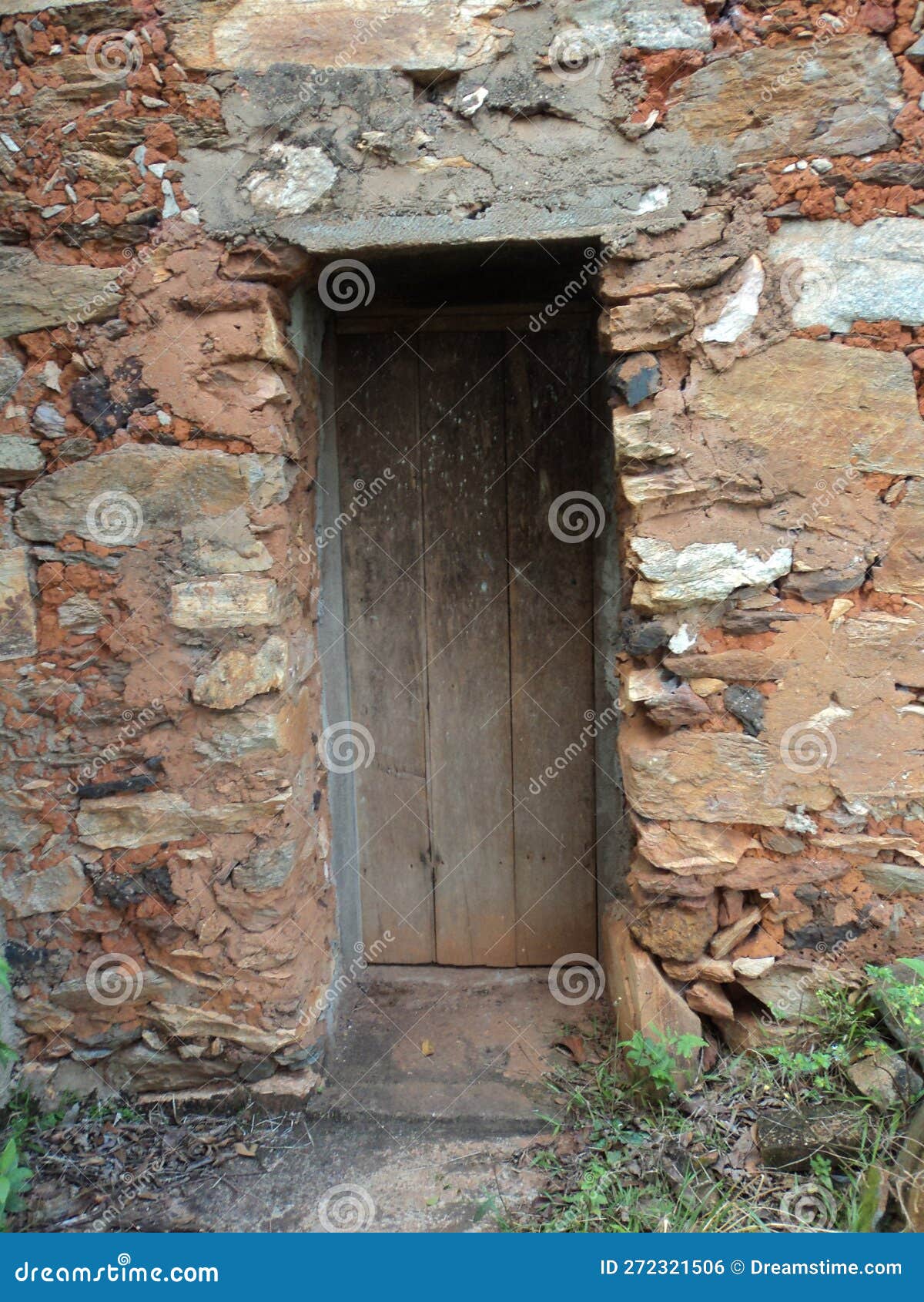 Old Construction of an Old House from the Colonial Time Stock Photo ...