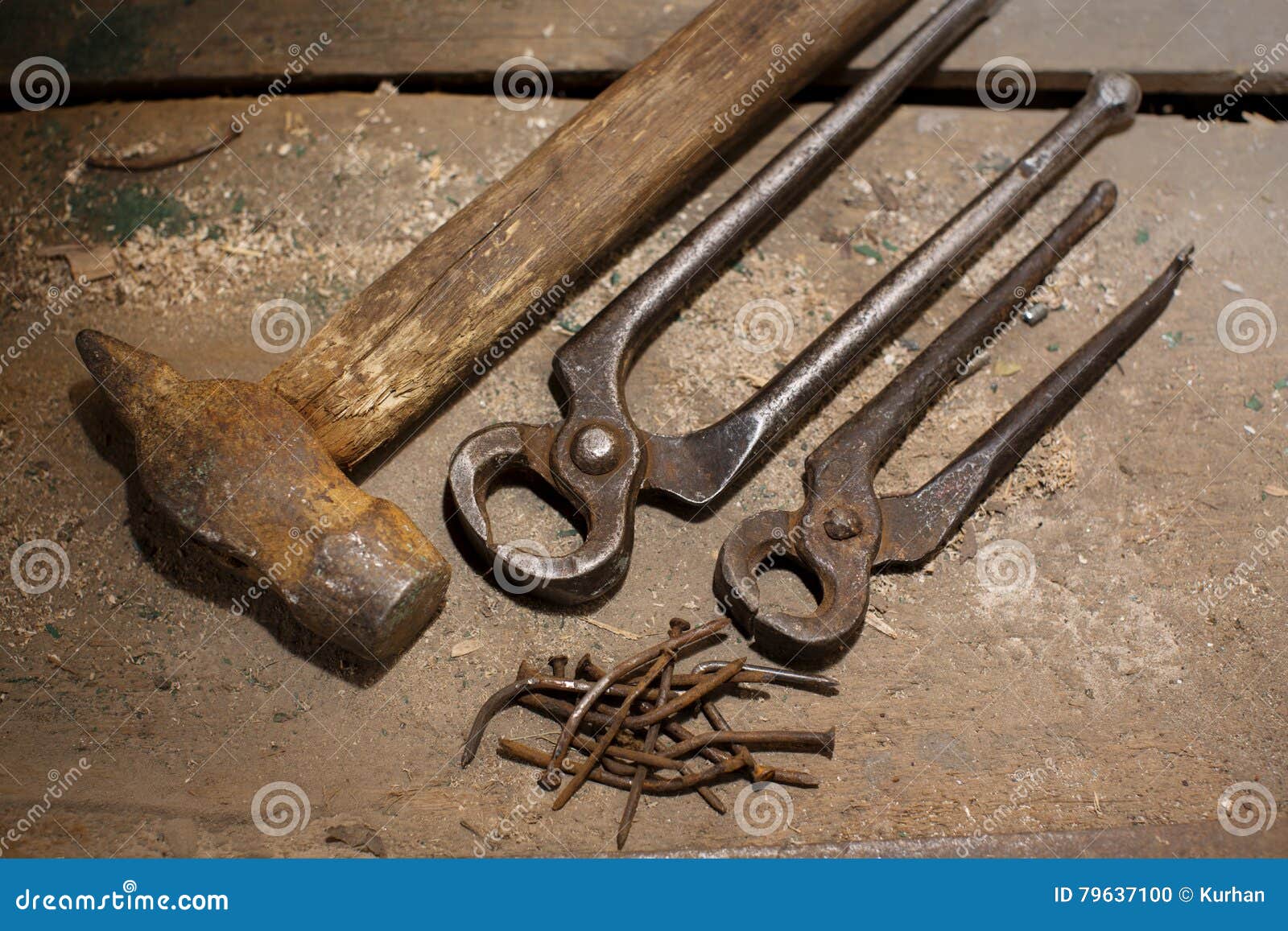 Old construction tools. stock photo. Image of renovation - 79637100