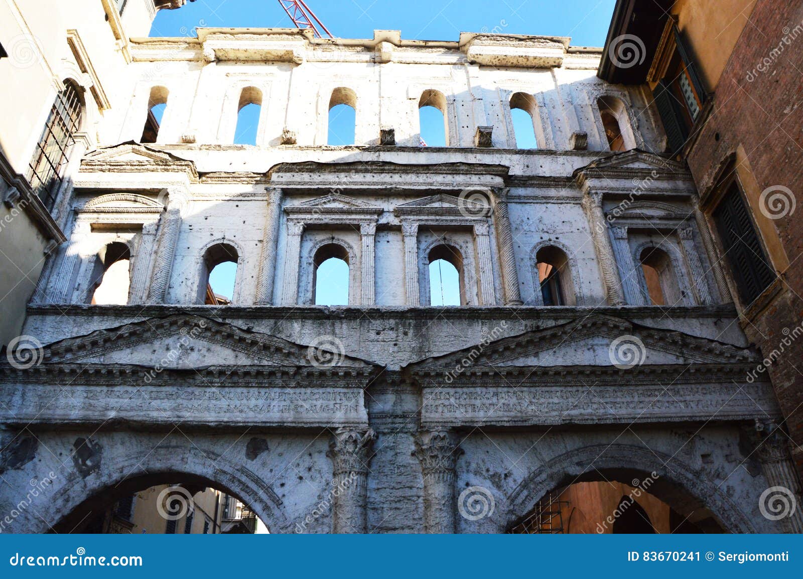 Old Construction in Verona, Italy Stock Image - Image of city, erbe ...