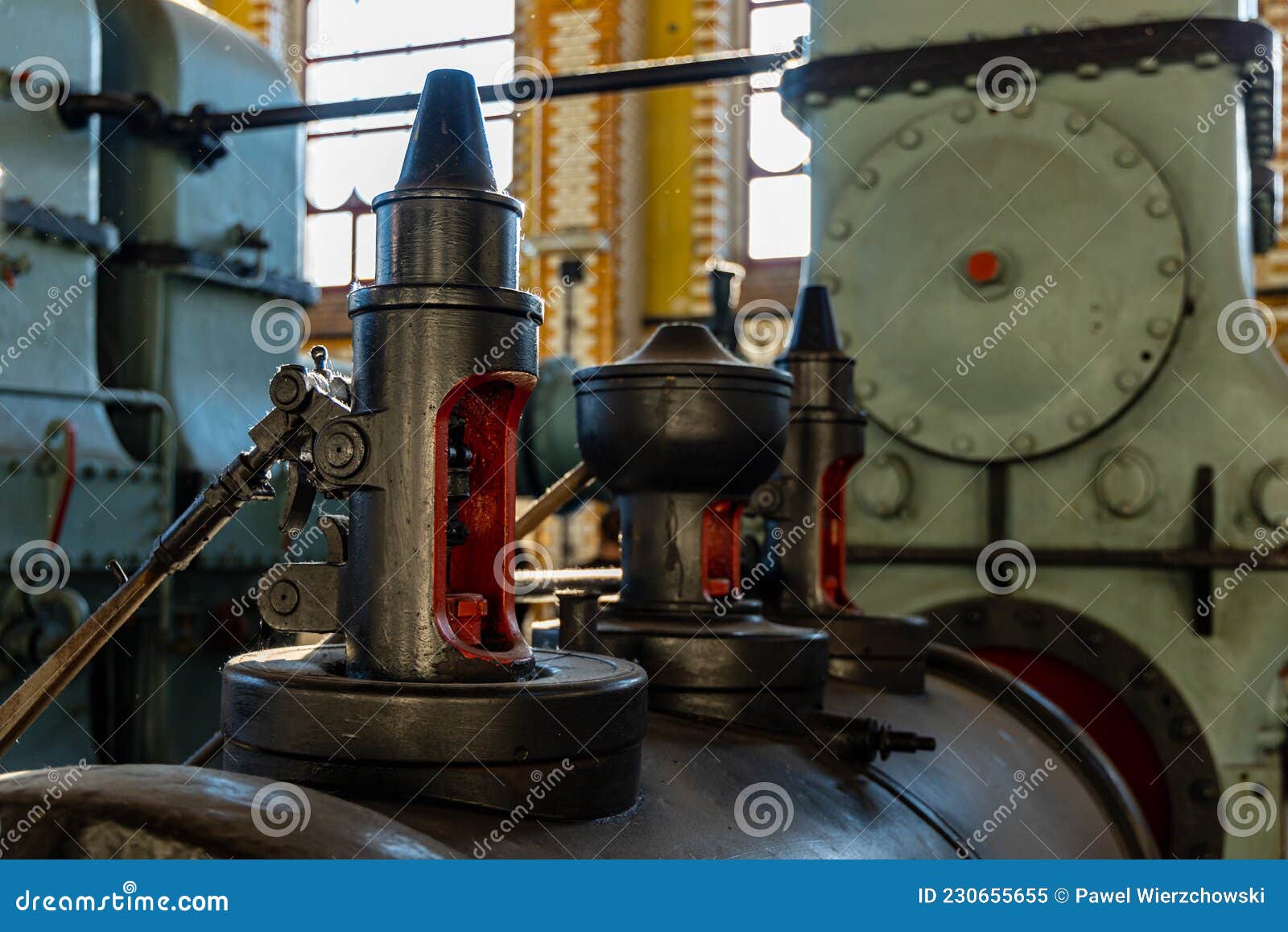Old Constructions Inside Old Pumping Station Stock Image - Image of ...