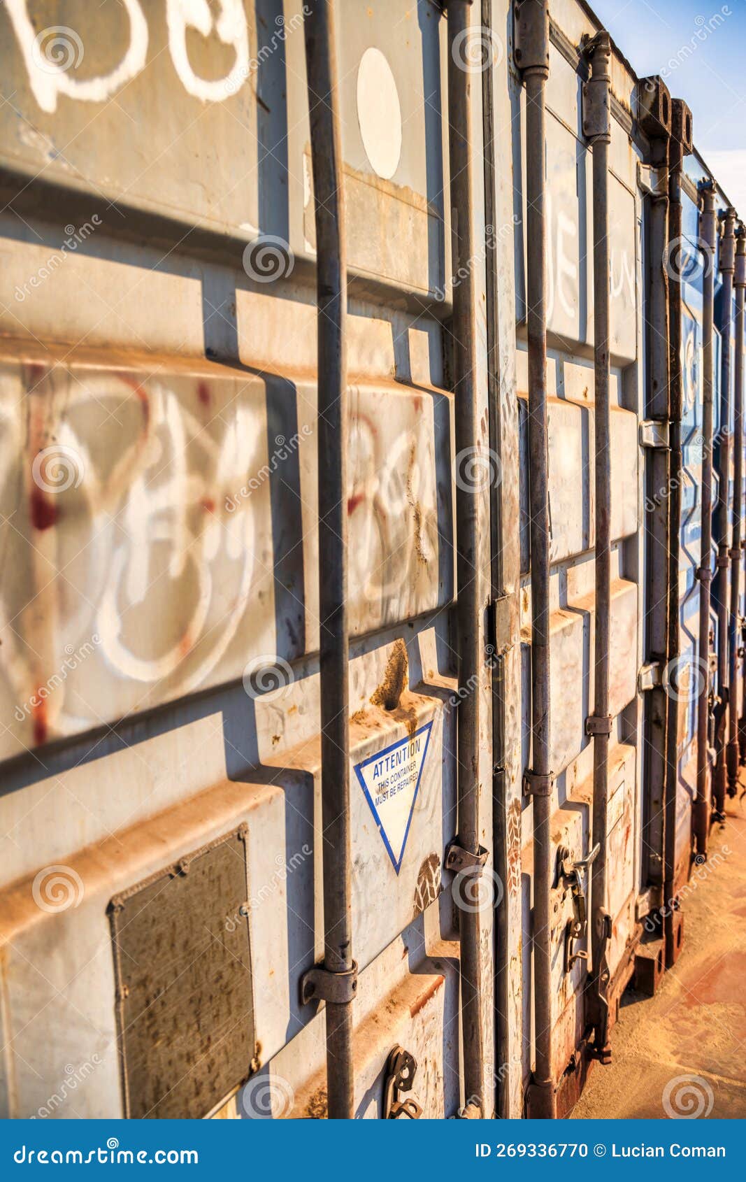 Old containers stock photo. Image of freight, terminal - 269336770