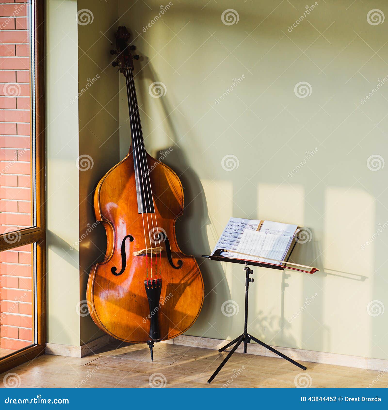 Old contrabass stock photo. Image of choir, instrumental - 43844452