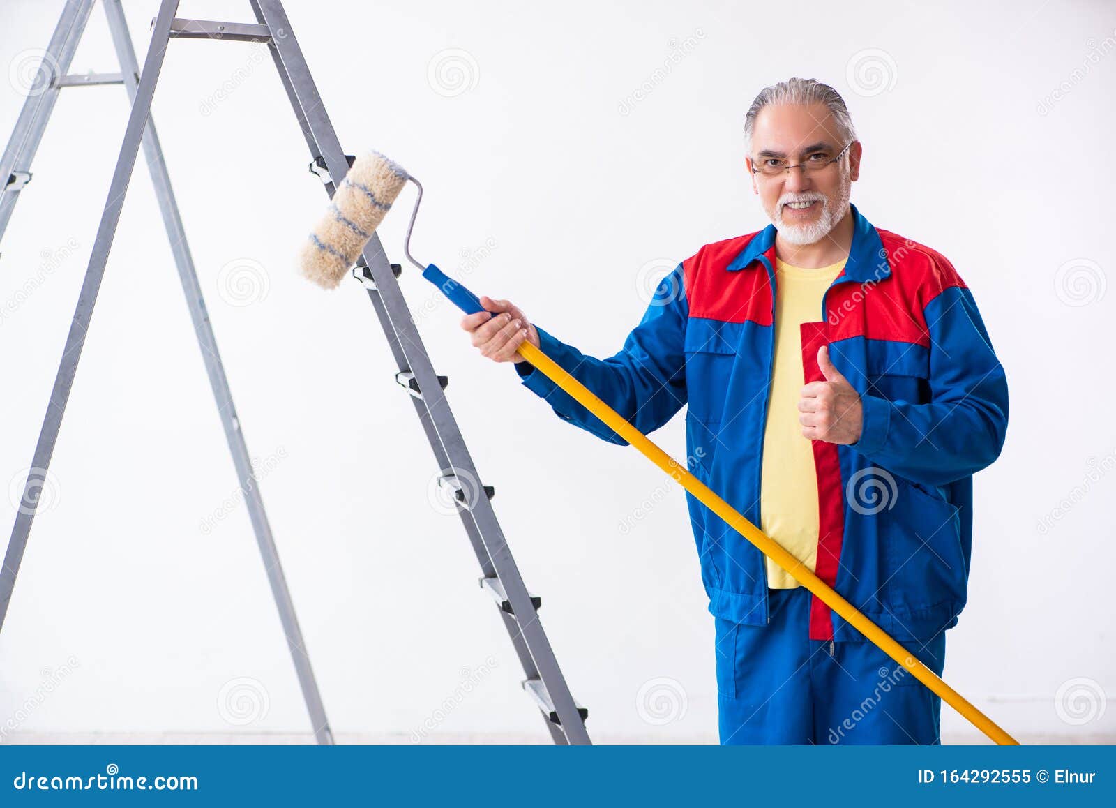 Old Contractor Doing Renovation at Home Stock Image - Image of repair ...