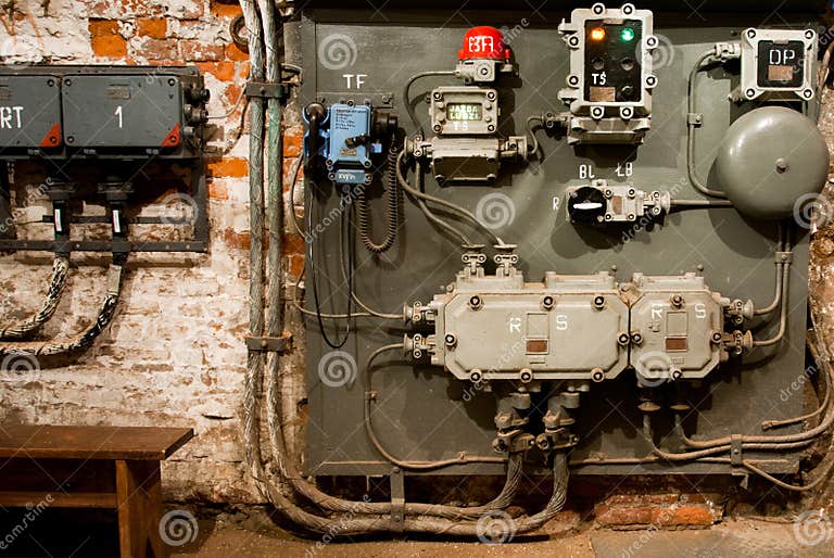 Old control panel stock image. Image of network, cabling - 13135137