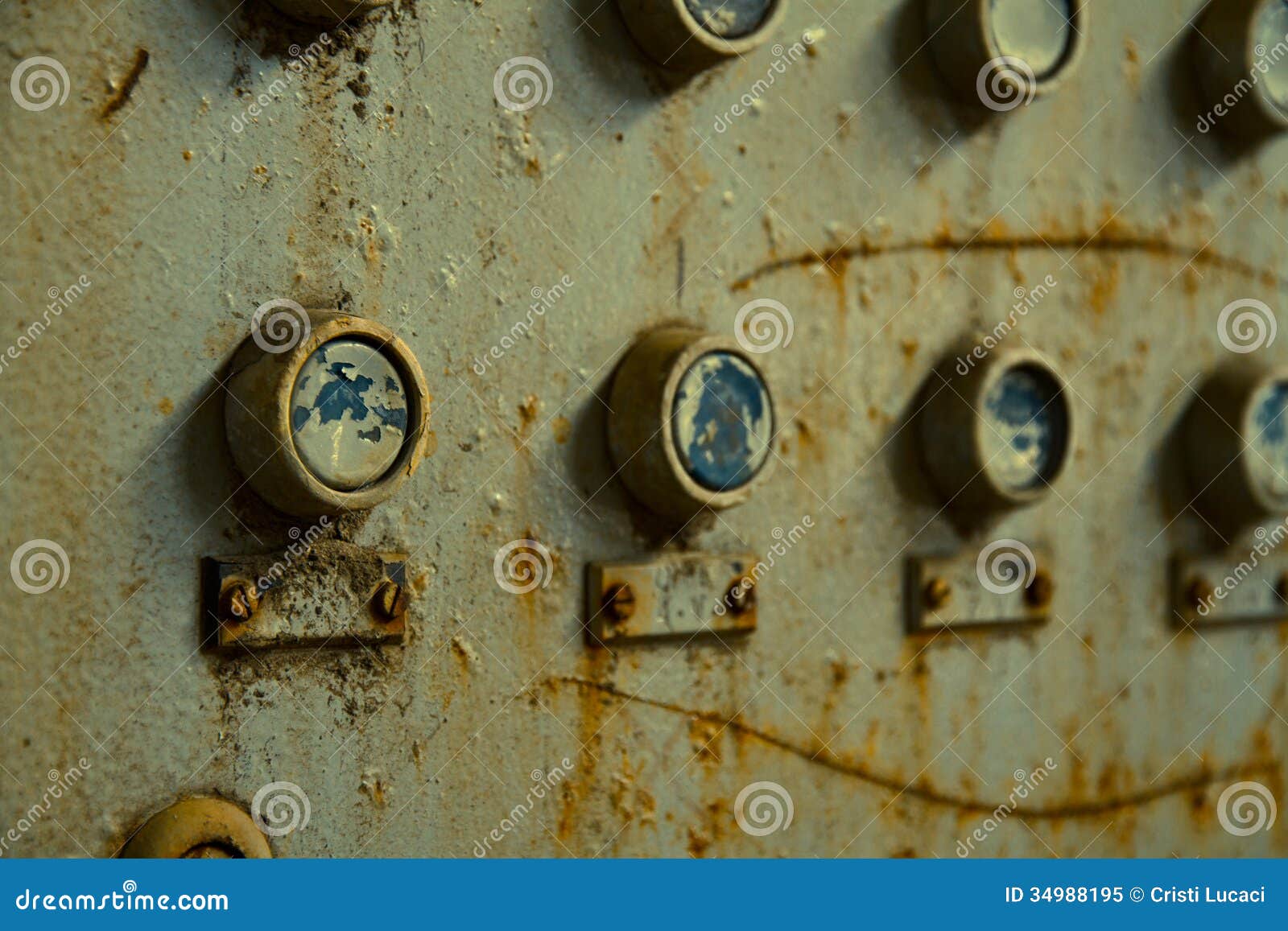 Old control panel stock image. Image of rust, button - 34988195
