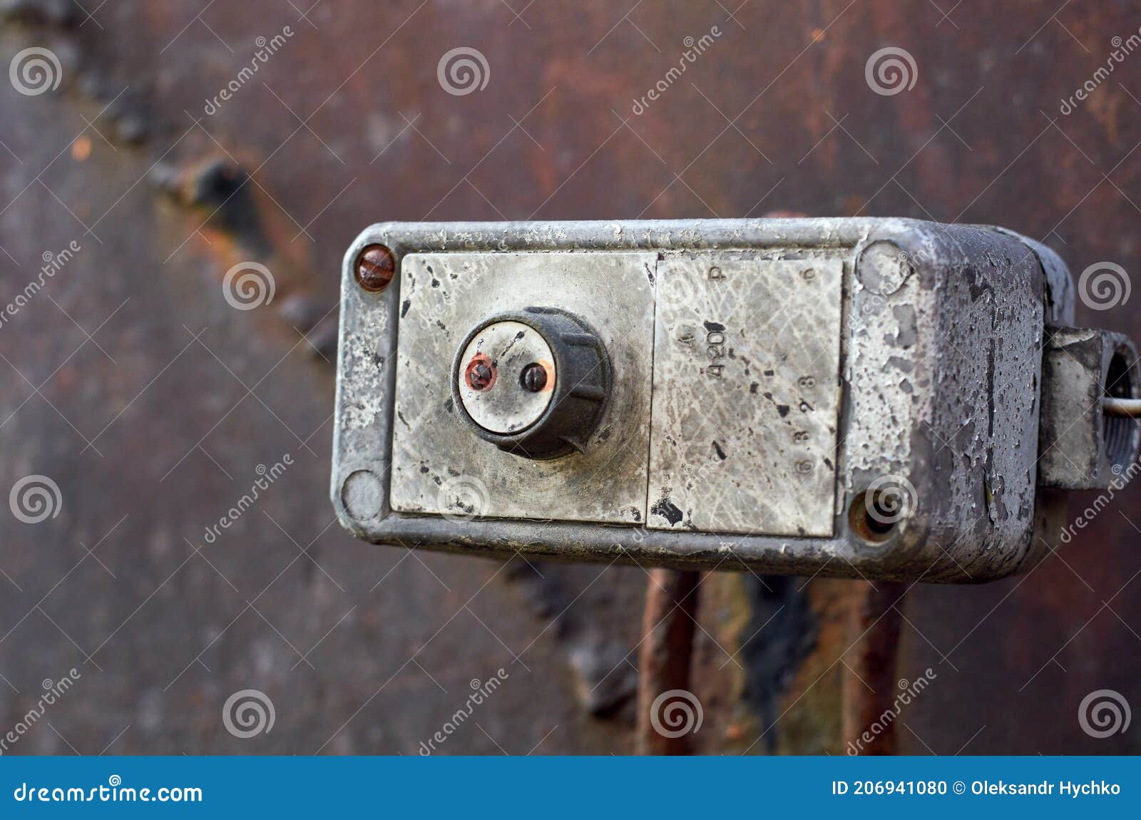 Old Soviet Control Panel with Button Stock Photo - Image of energy ...