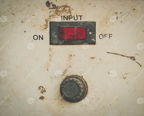Old control panel button stock photo. Image of button - 57509872