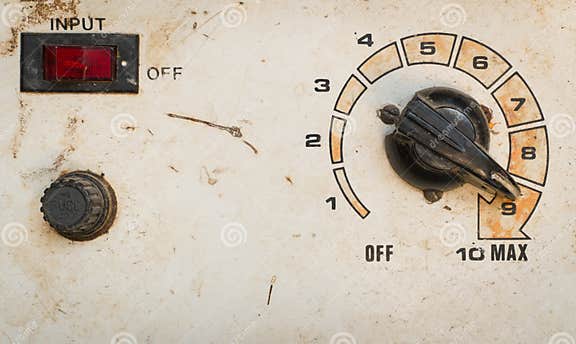 Old control panel button stock photo. Image of vintage - 57509808