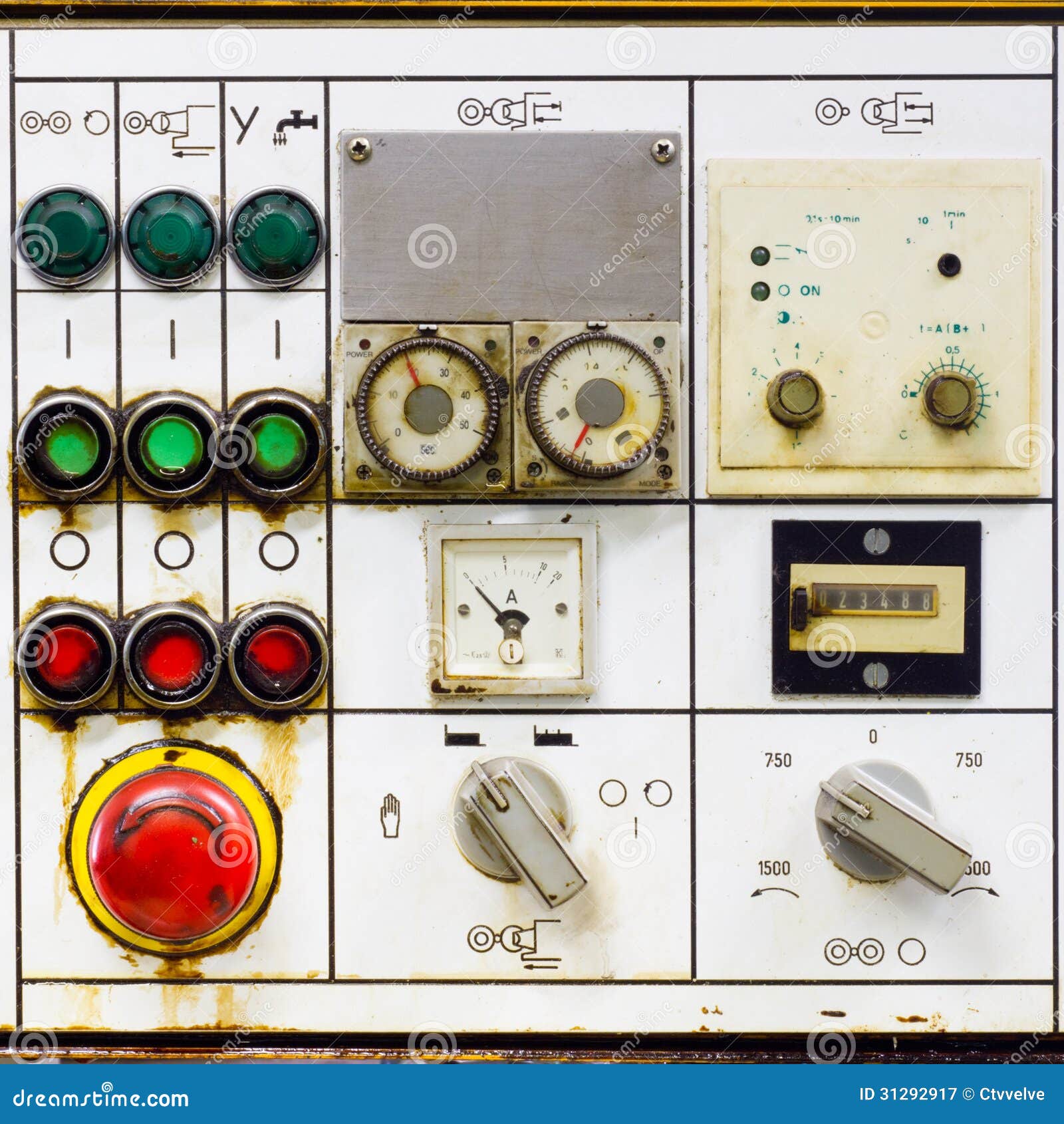 Old control panel stock image. Image of factory, grunge - 31292917