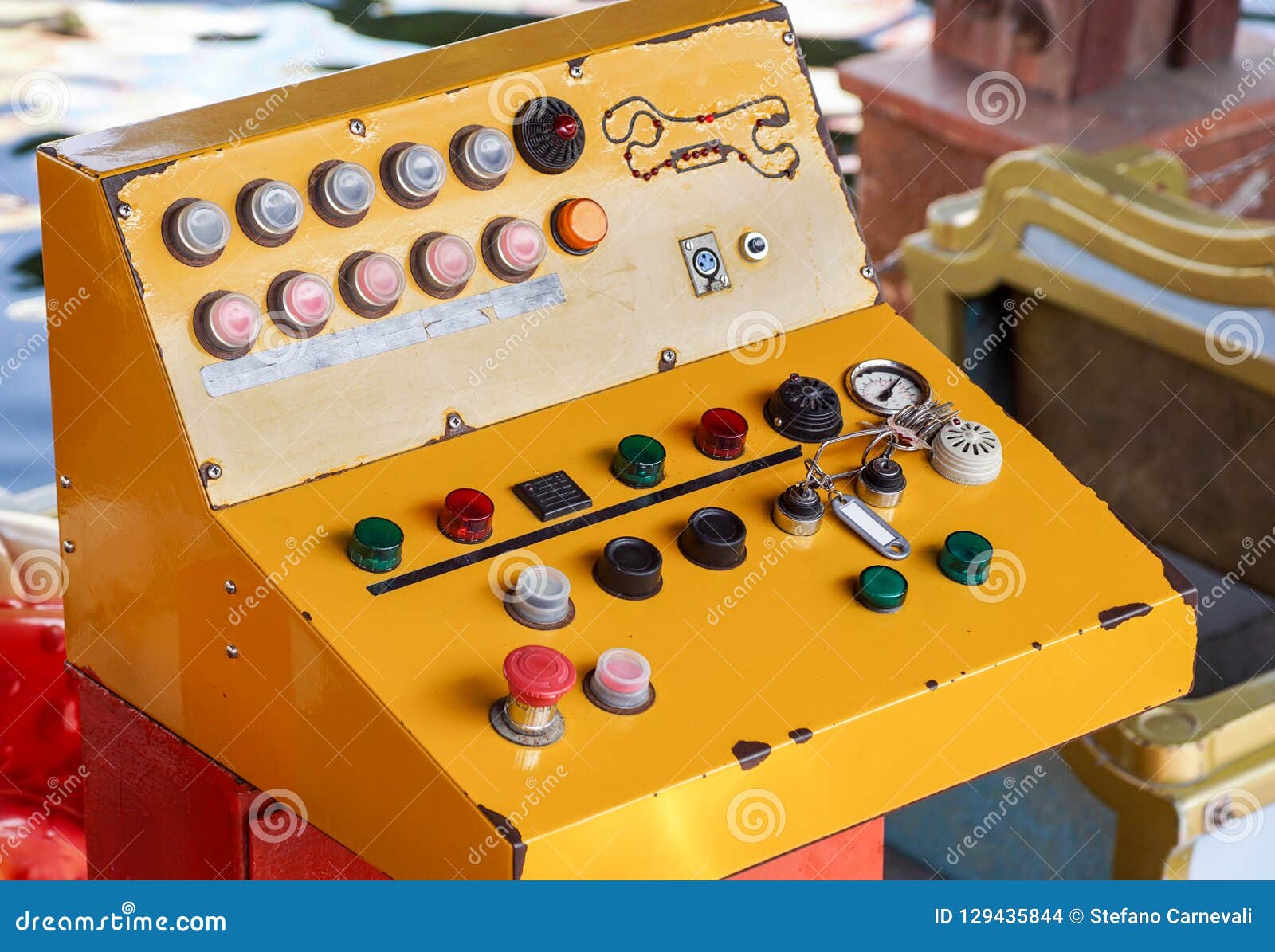 Old Control Panel Texture with Lots of Buttons . Stock Photo - Image of ...