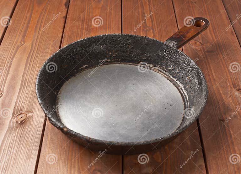 Old Cooking Pan Composition Stock Image - Image of pine, board: 53836921