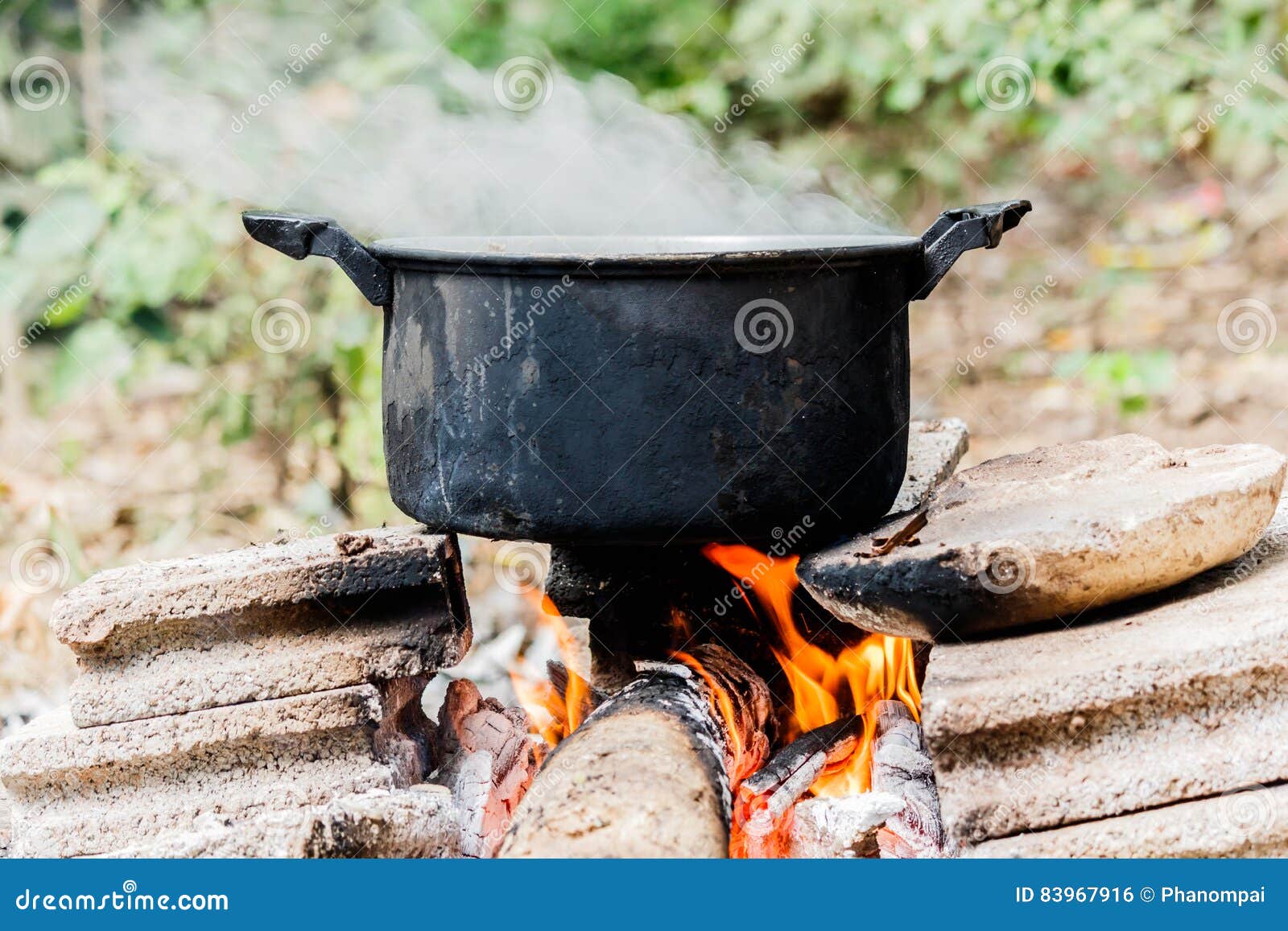 Old Cooking Pot Stove Using Firewood. Stock Photo - Image of asian ...