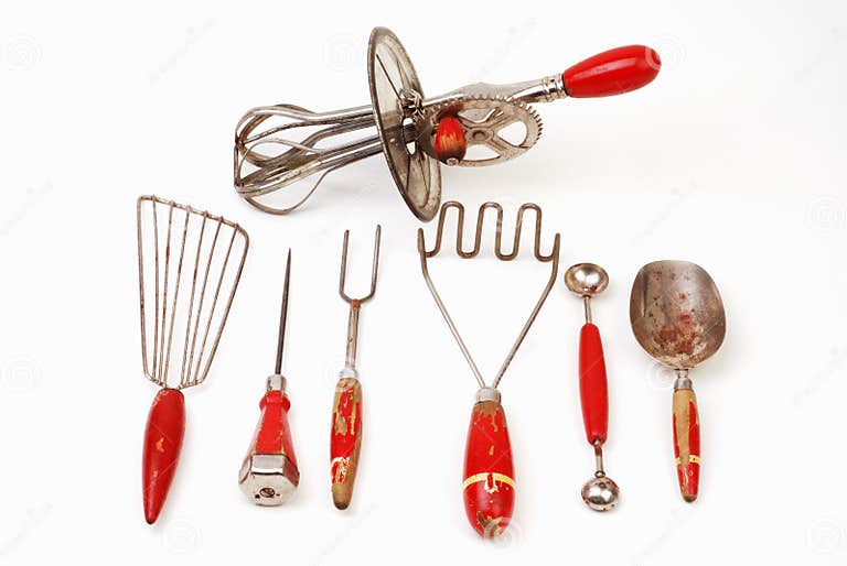 Old Cooking Utensils stock image. Image of tools, white - 3968931
