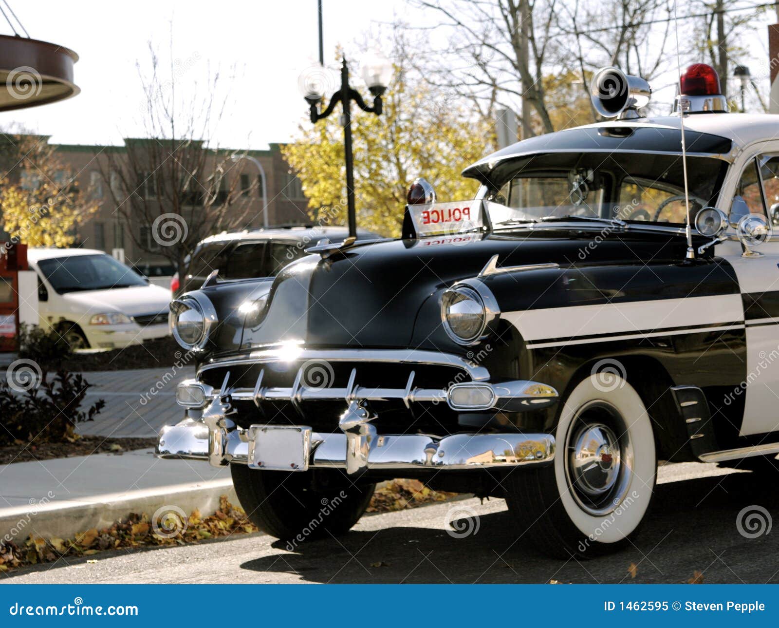 Old cop car stock image. Image of squad, auto, jail, siren - 1462595
